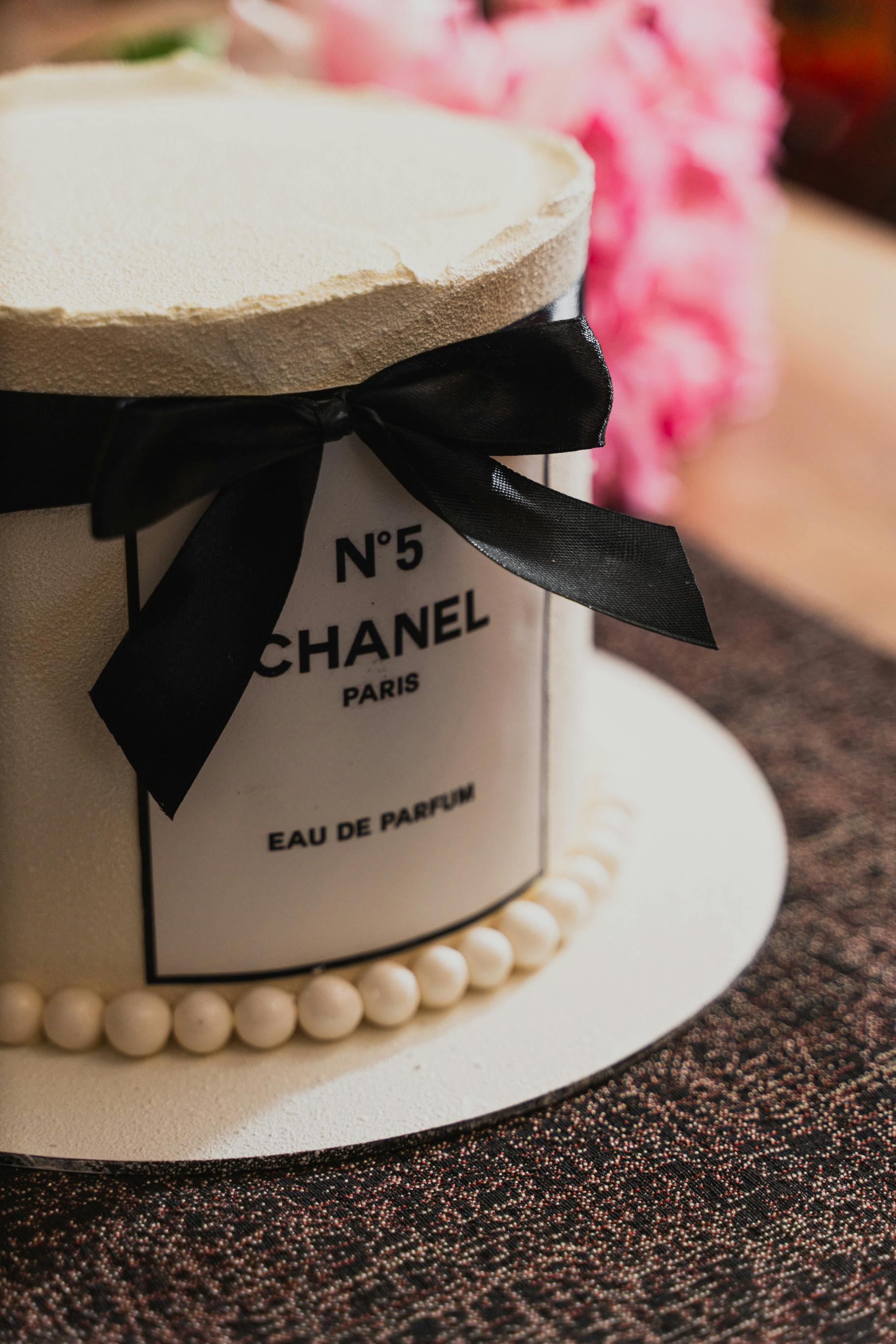 Elegant Cake with Luxury Perfume Design · Free Stock Photo