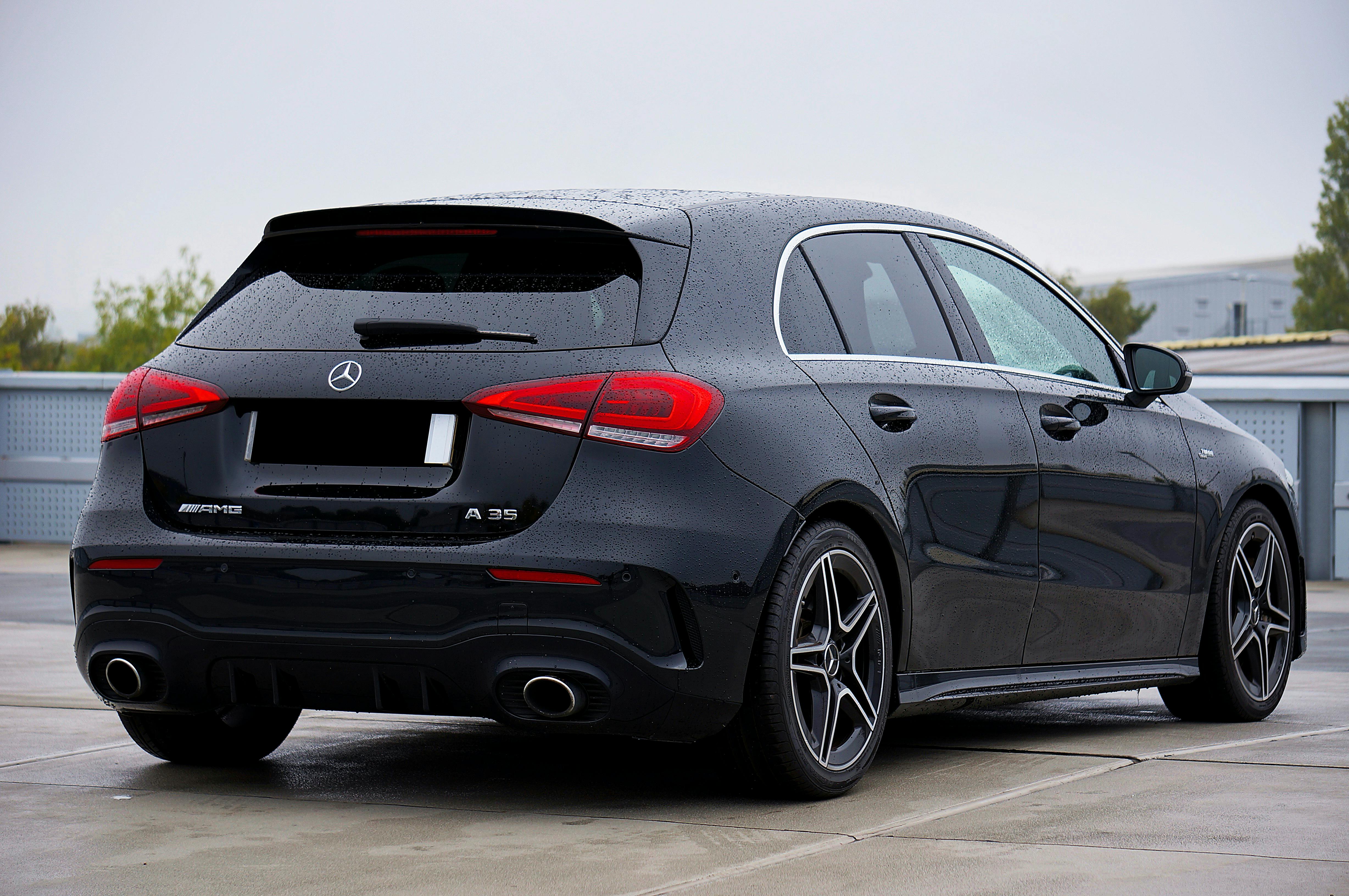 Sleek Mercedes-Benz A35 Hatchback with Alloy Wheels · Free Stock Photo