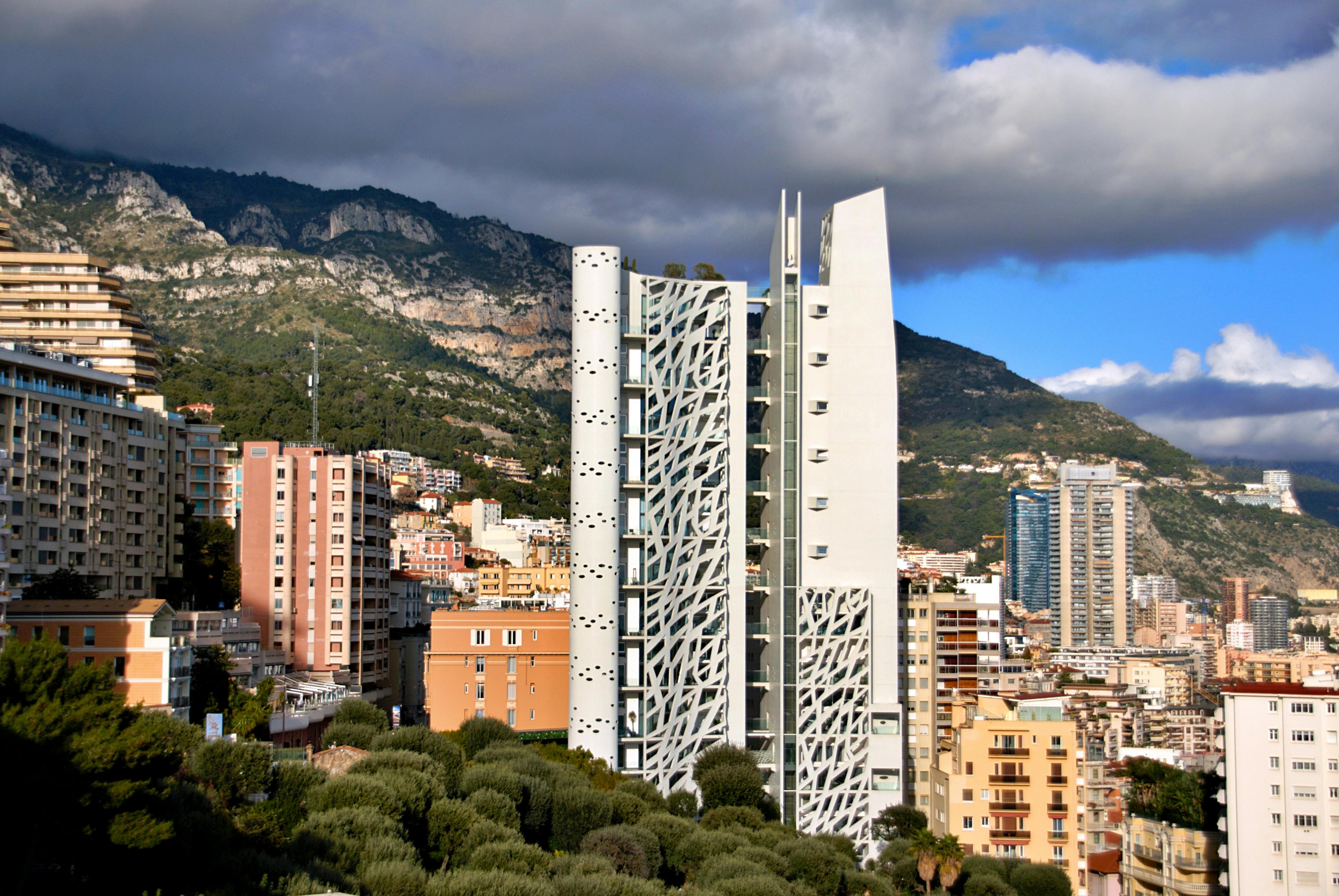 Modern Architecture Amidst Monaco's Scenic Mountains · Free Stock Photo