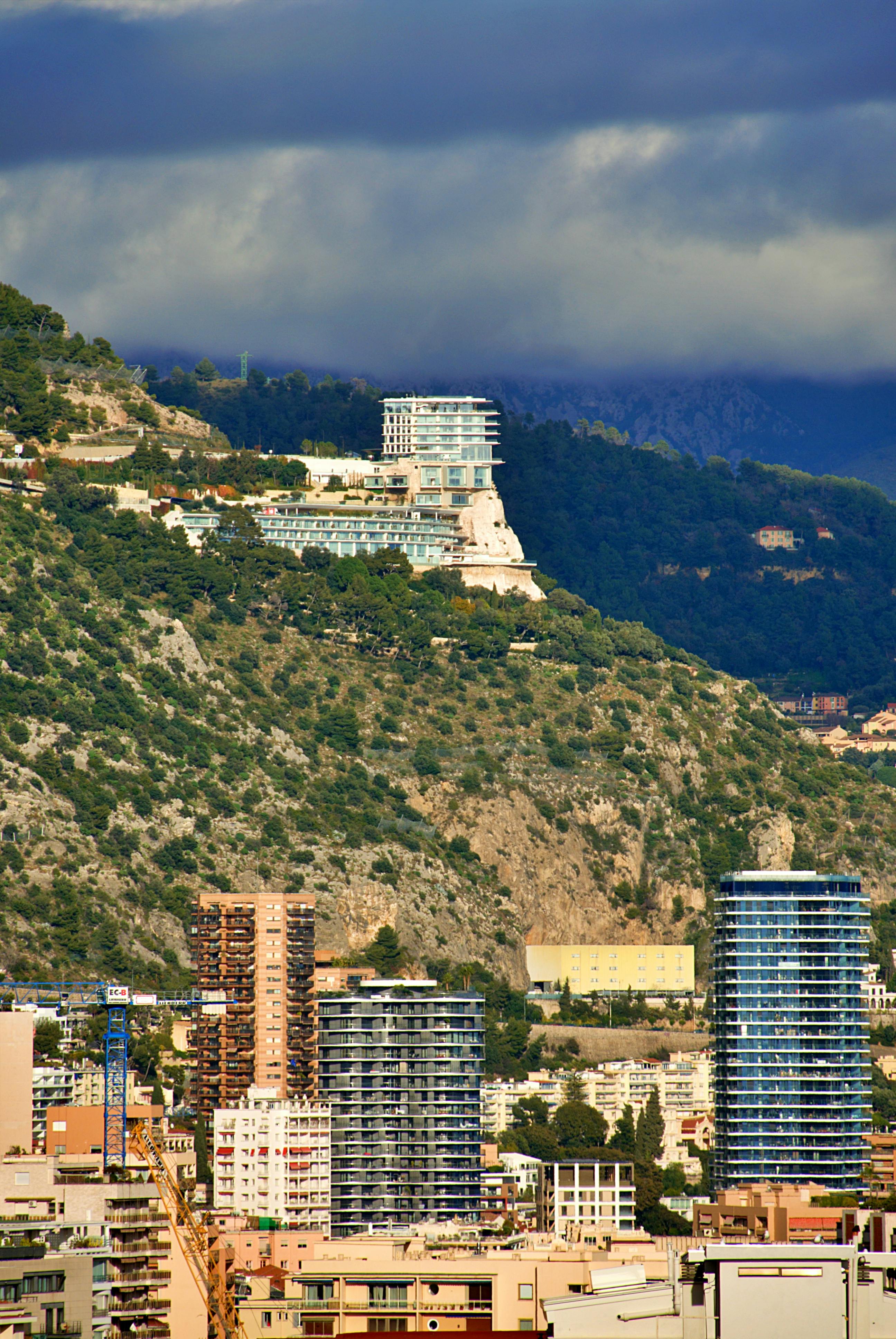 Dramatic Mountain and Urban Landscape in Monaco · Free Stock Photo