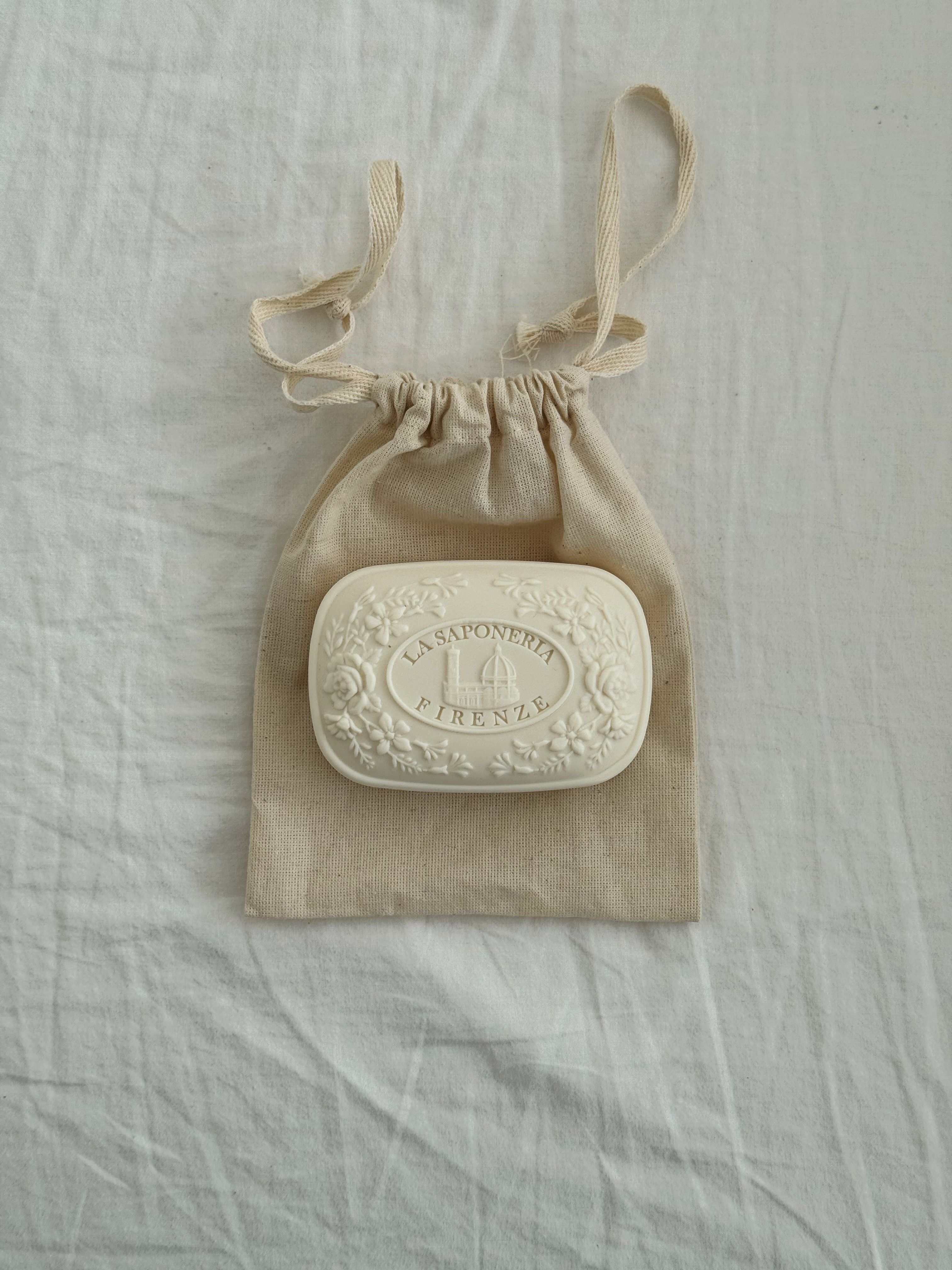 Rustic Soap on Linen Bag Textile Photography · Free Stock Photo