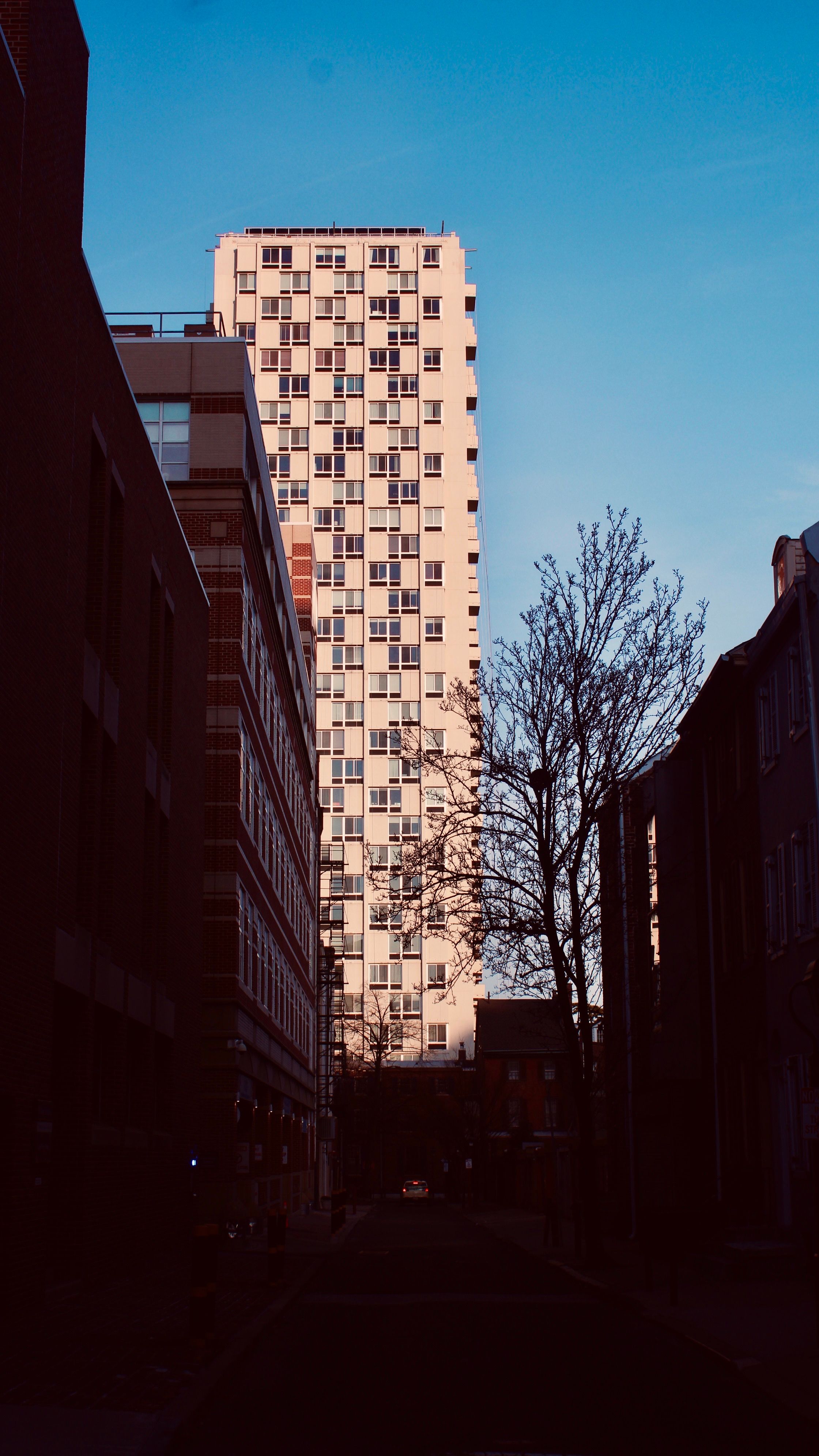 Philadelphia Apartment Building at Dusk · Free Stock Photo