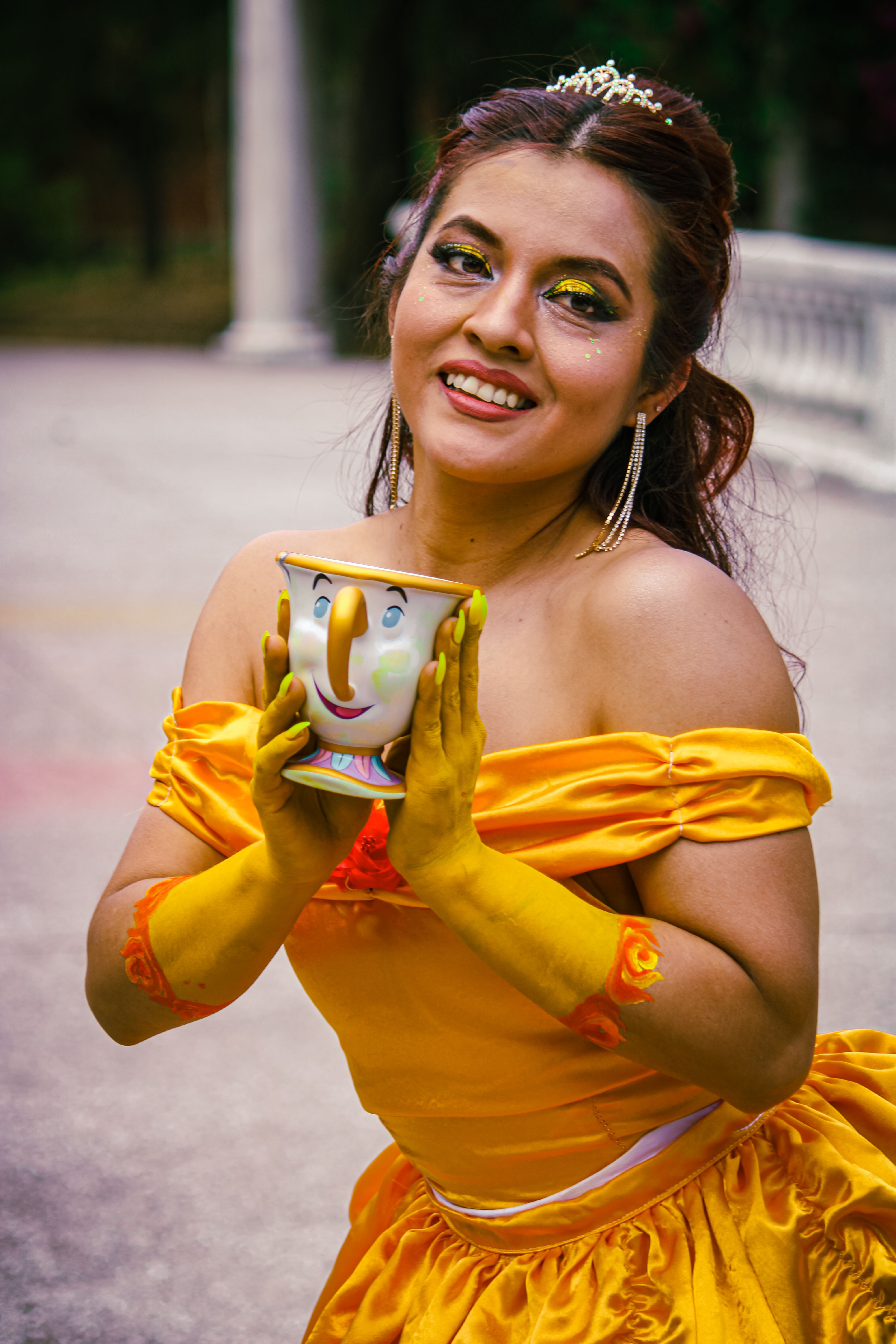 Fantasy Cosplay in a Vibrant Yellow Dress · Free Stock Photo