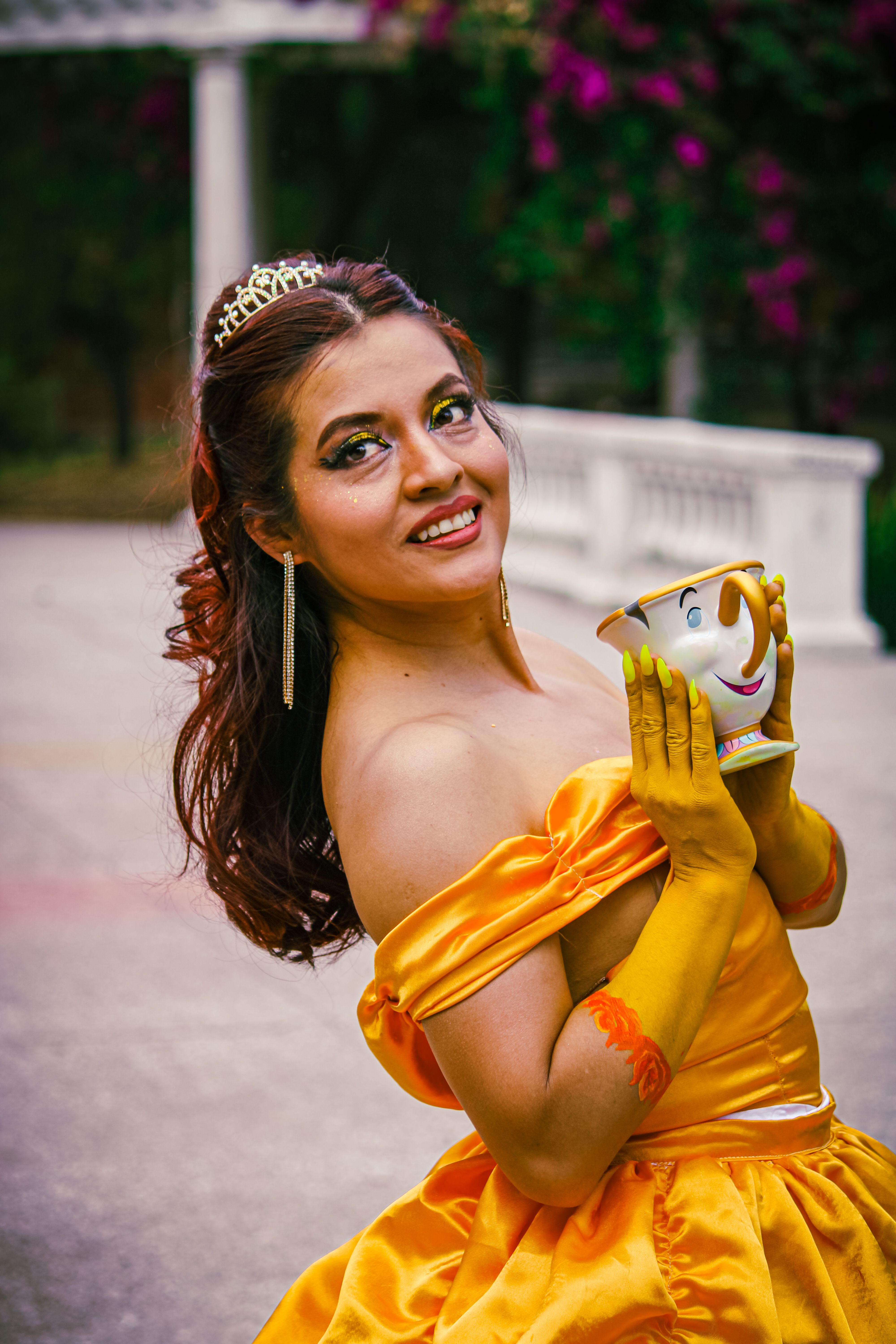 Fantasy Cosplay in Yellow at Urban Park · Free Stock Photo