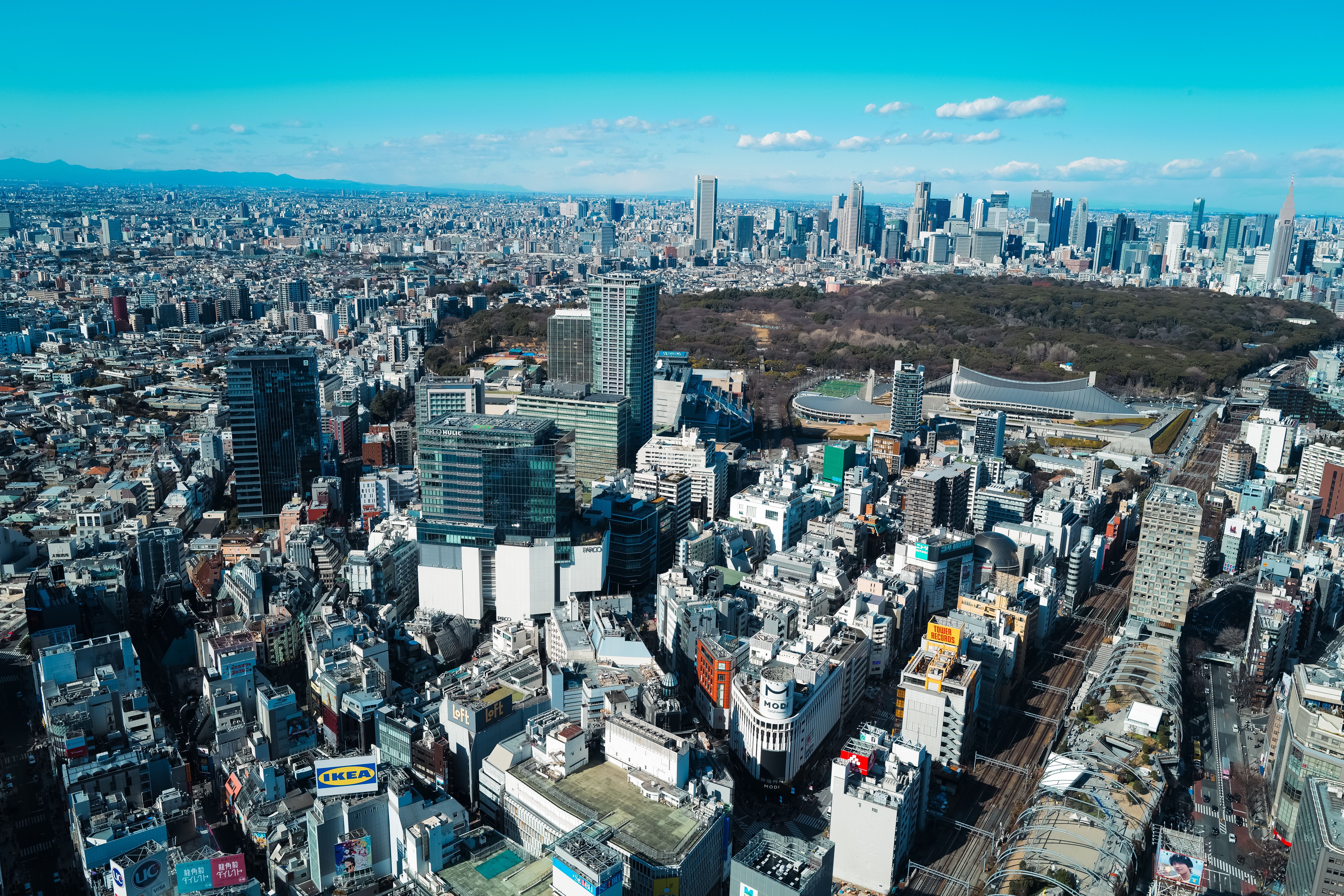 Aerial View of Shibuya, Tokyo in Bright Daylight · Free Stock Photo