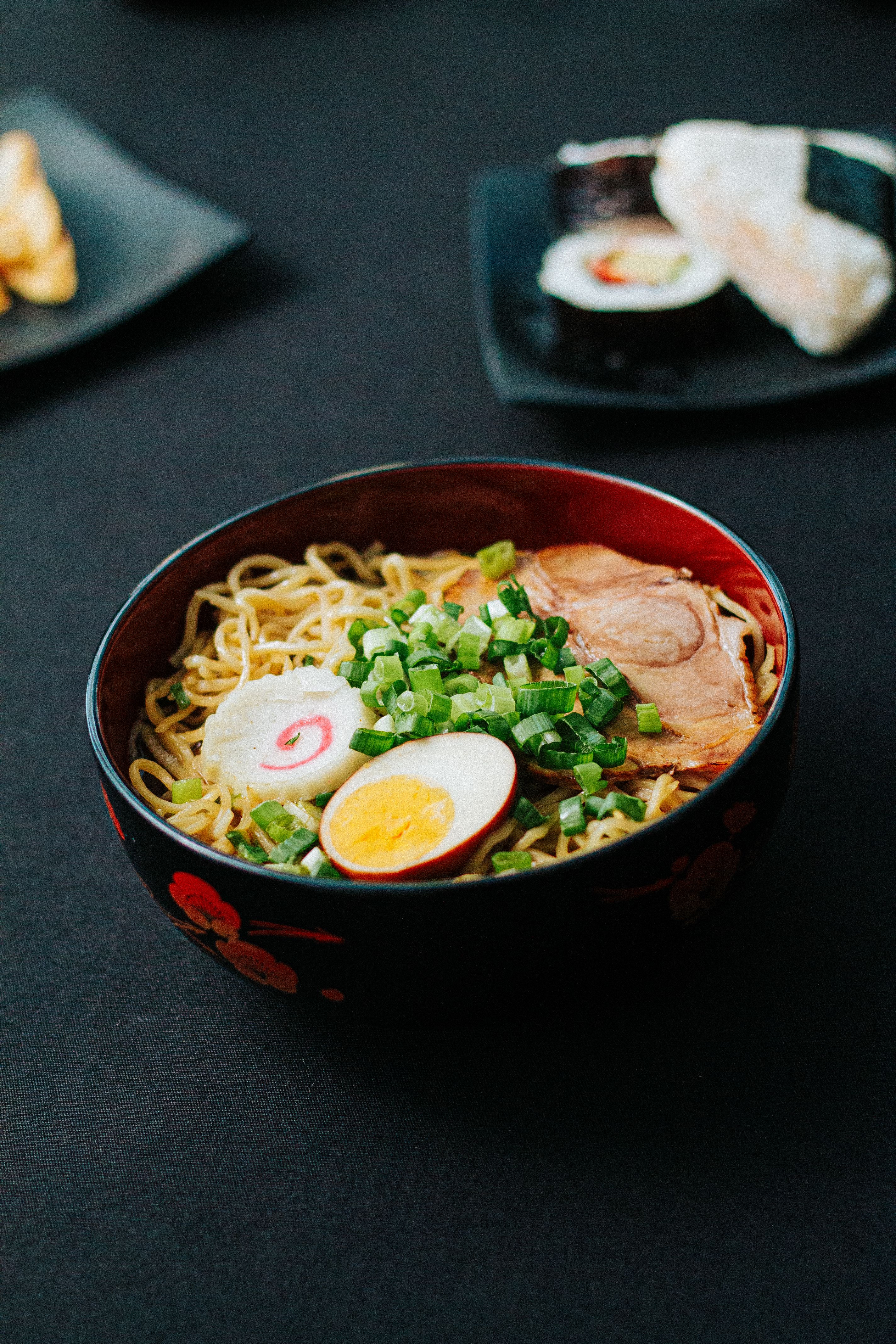 Delicious Japanese Ramen Bowl with Toppings · Free Stock Photo