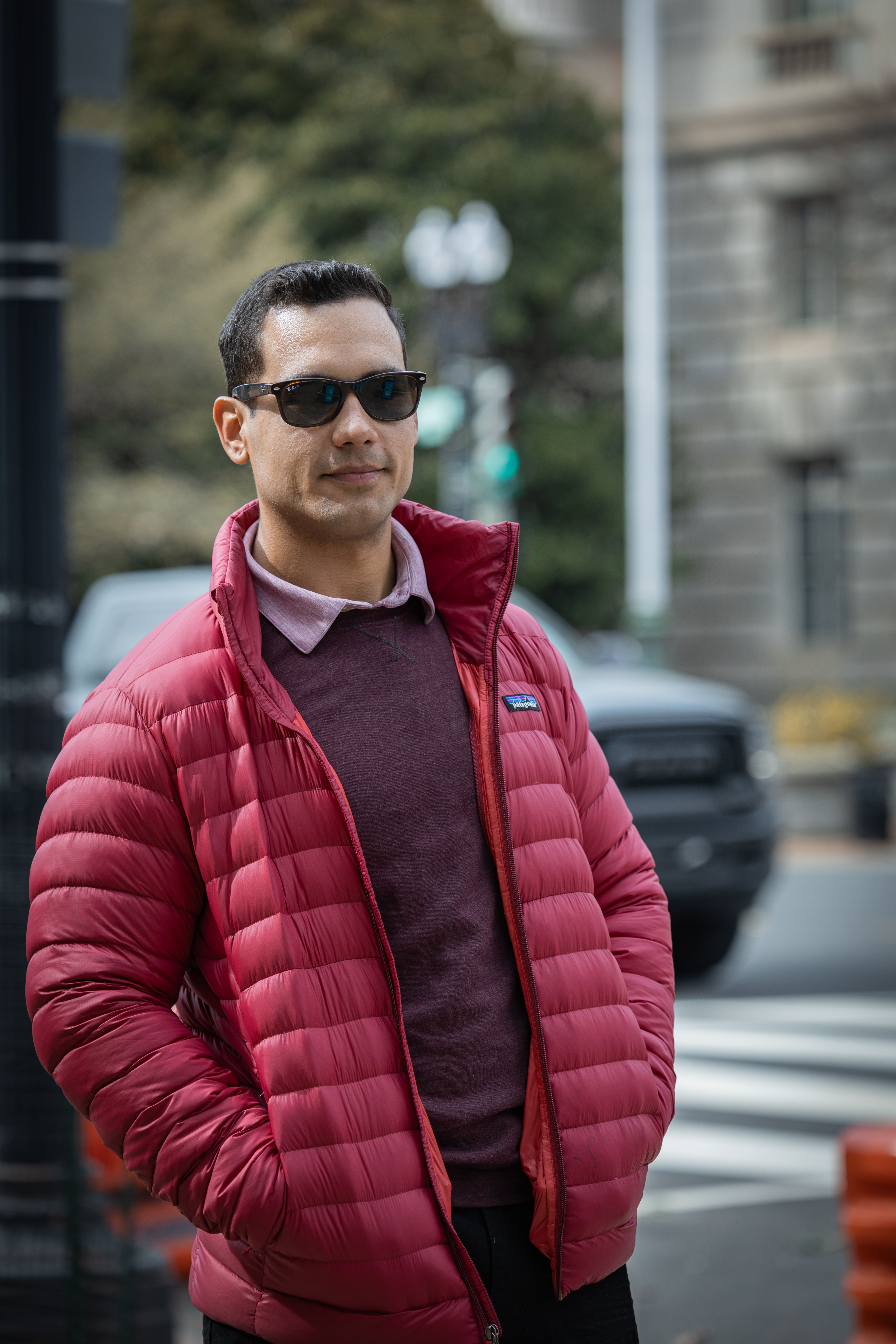 Casual Urban Portrait of a Man in Red Jacket · Free Stock Photo