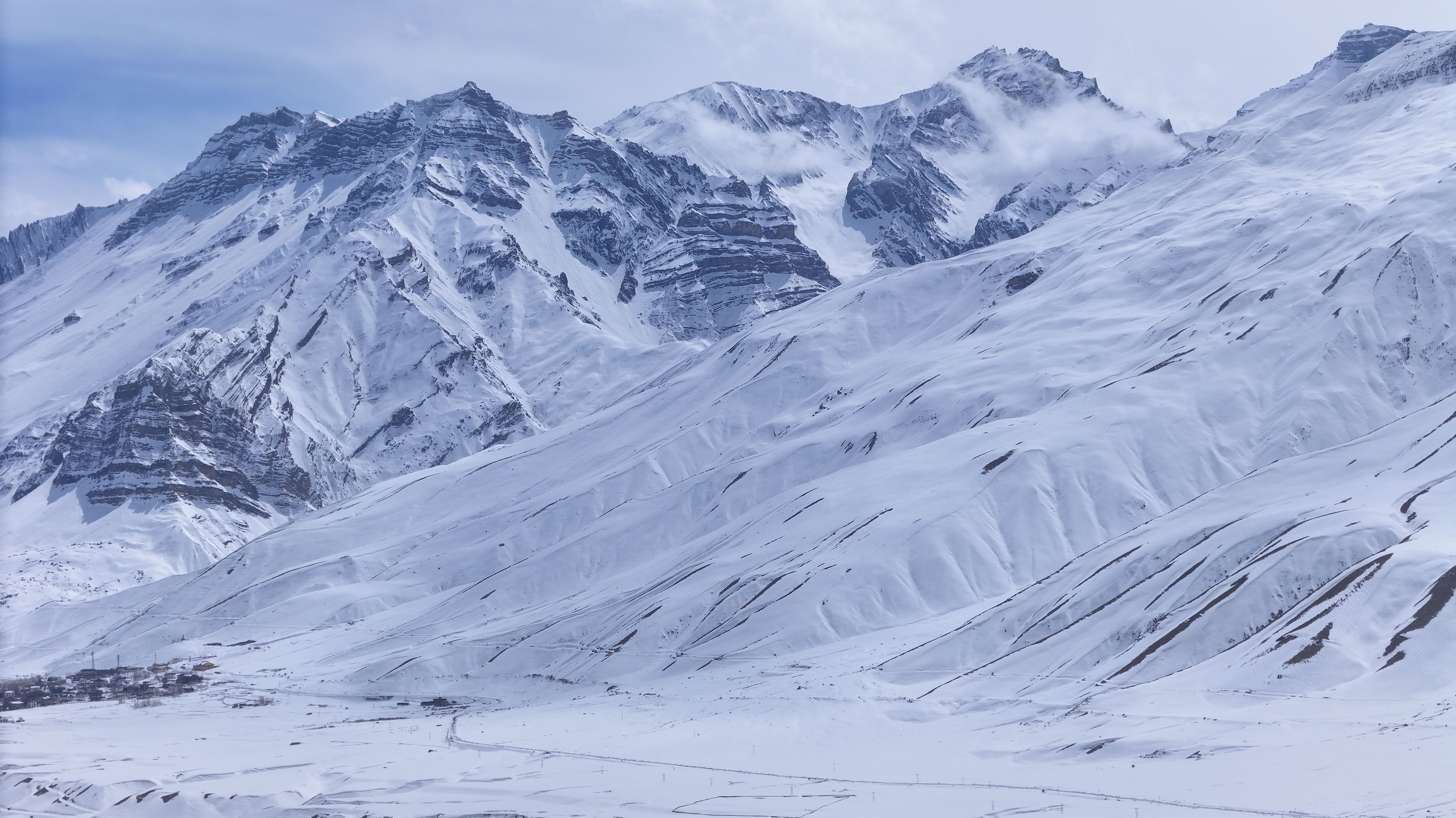 Majestic Snow-Capped Himalayan Peaks Winter Landscape · Free Stock Photo
