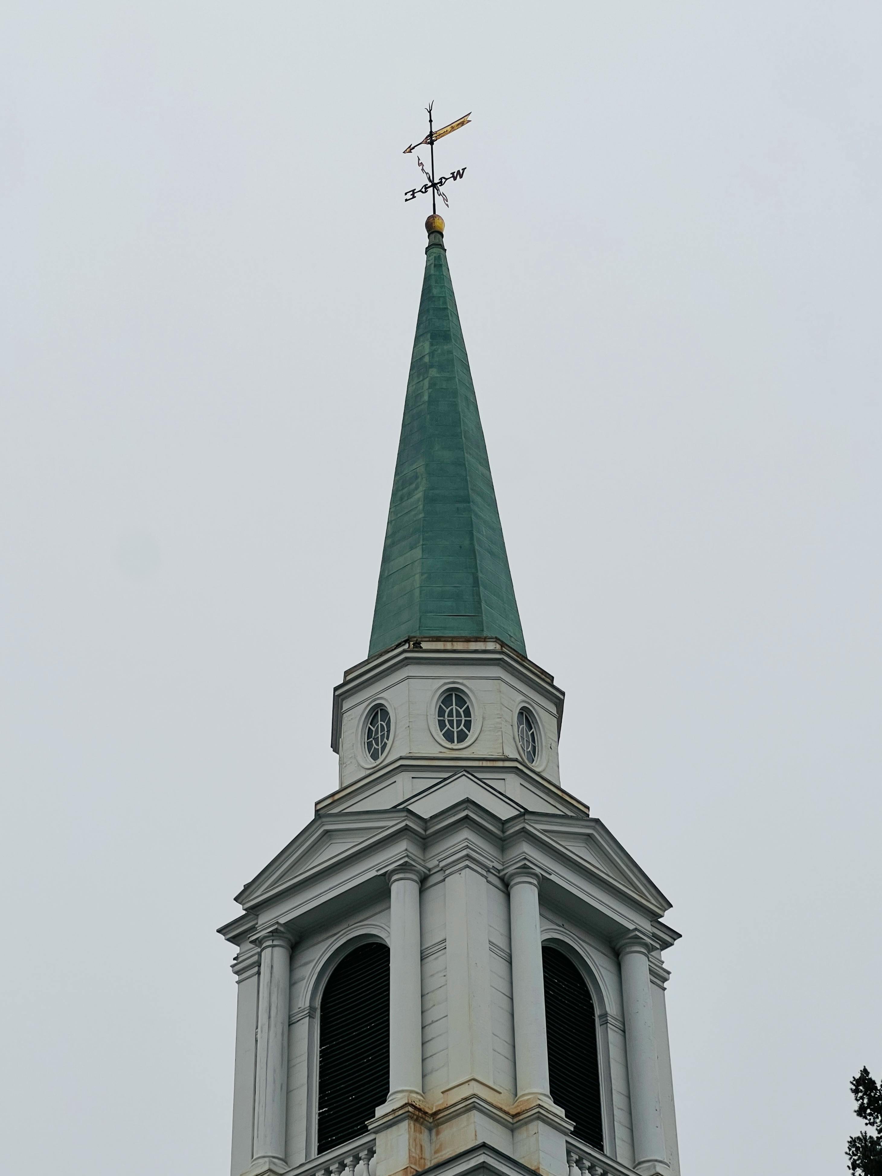 Historic Church Steeple with Weather Vane · Free Stock Photo