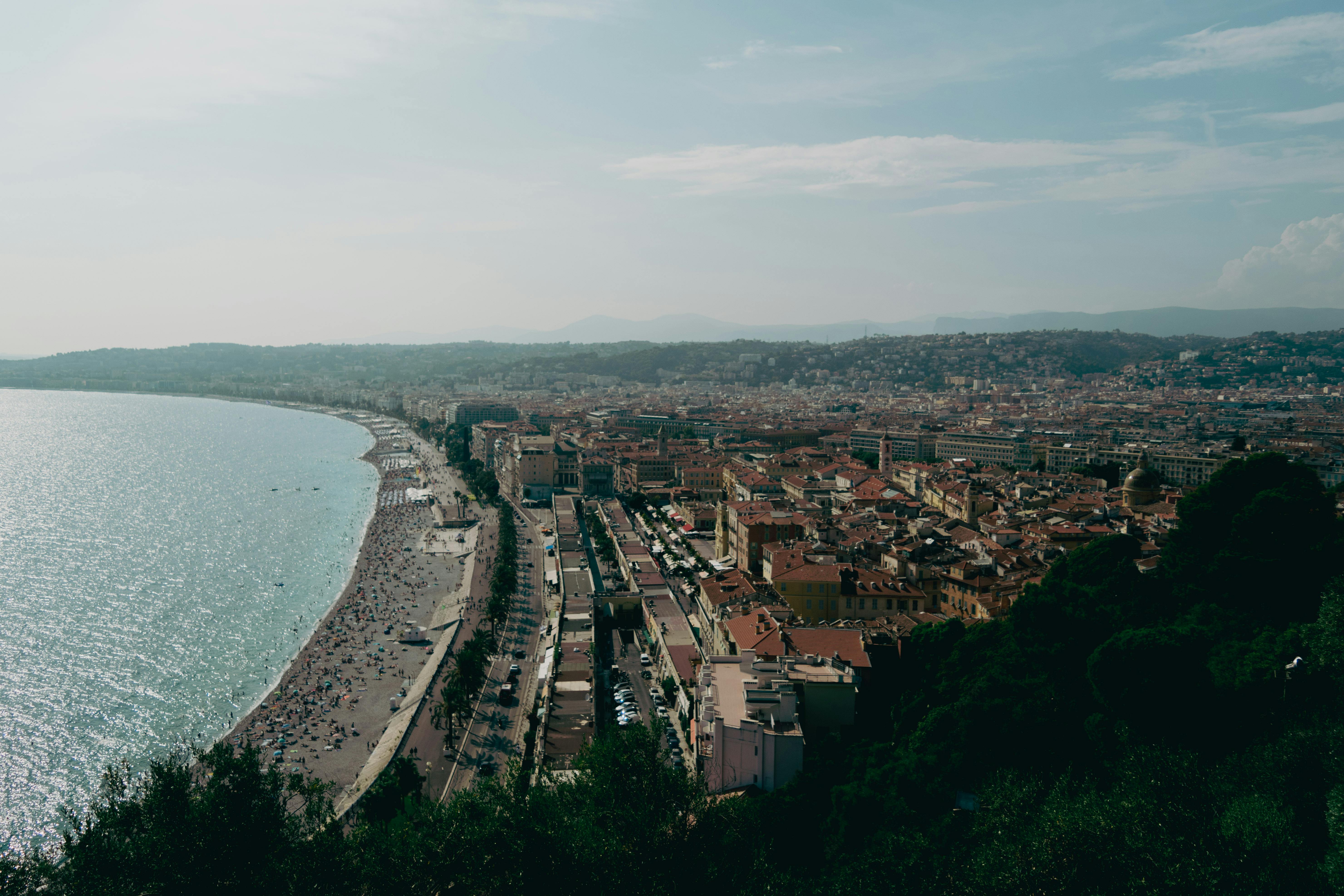 Beautiful Aerial View of Nice, French Riviera Coastline · Free Stock Photo