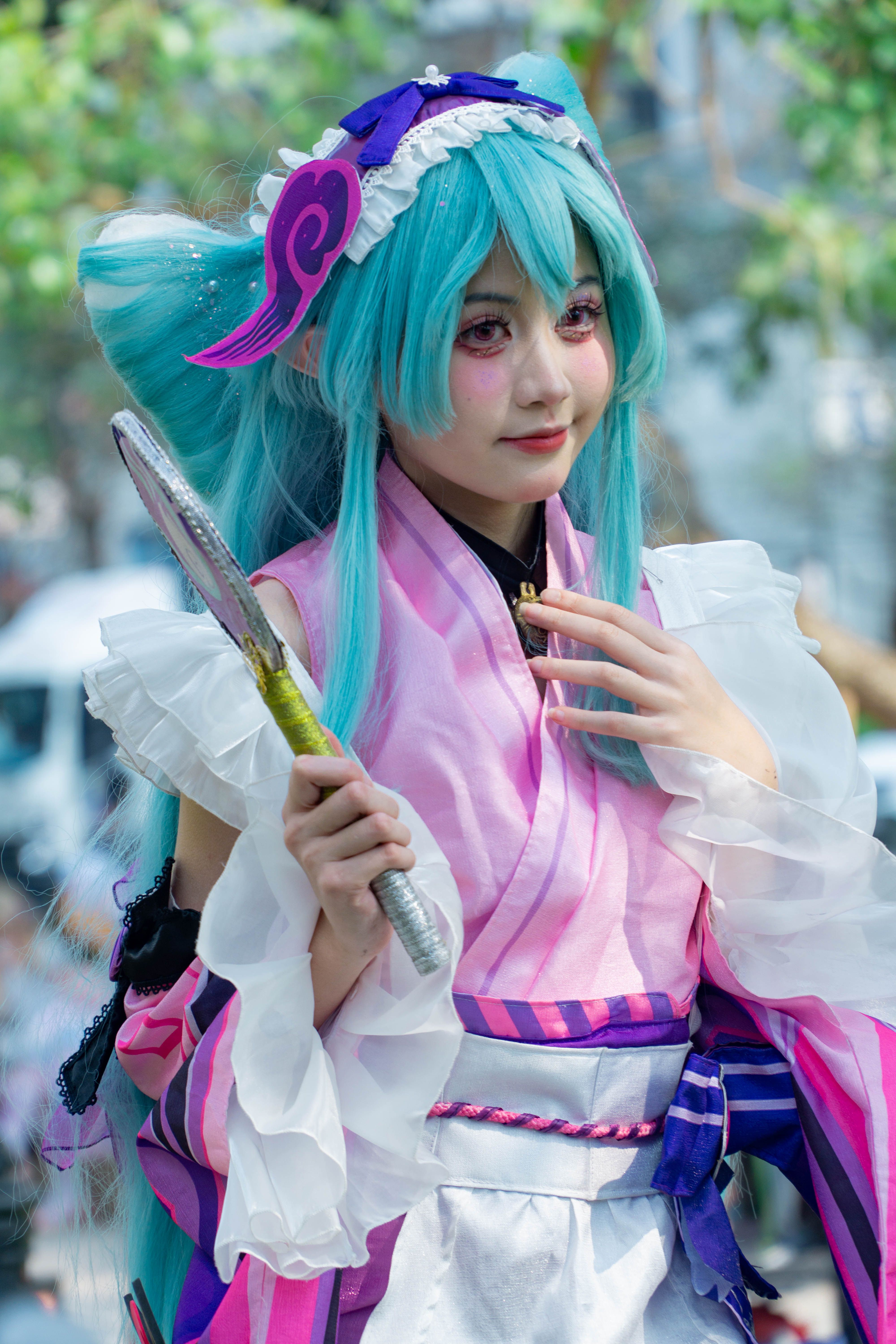 Vibrant Cosplay Character at Outdoor Event · Free Stock Photo