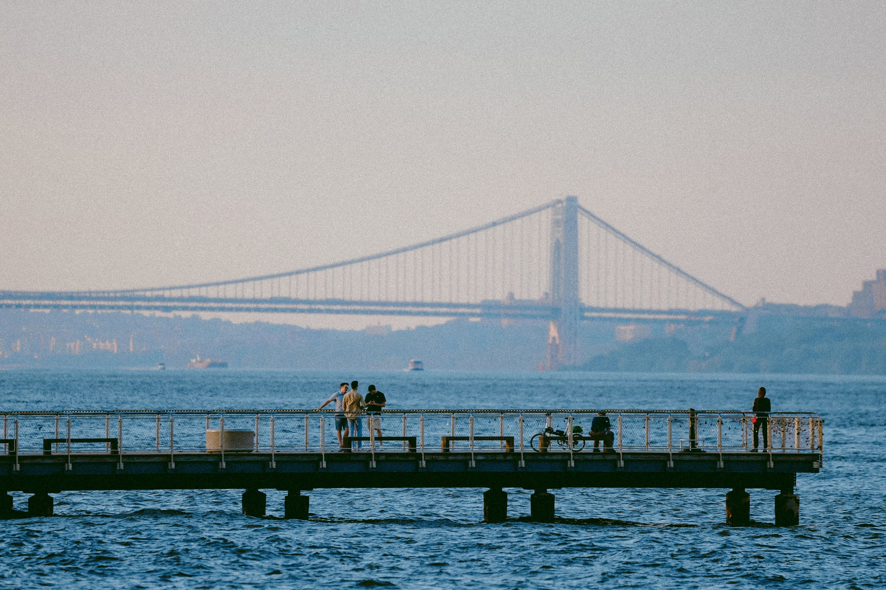 Scenic View of George Washington Bridge from Hoboken · Free Stock Photo