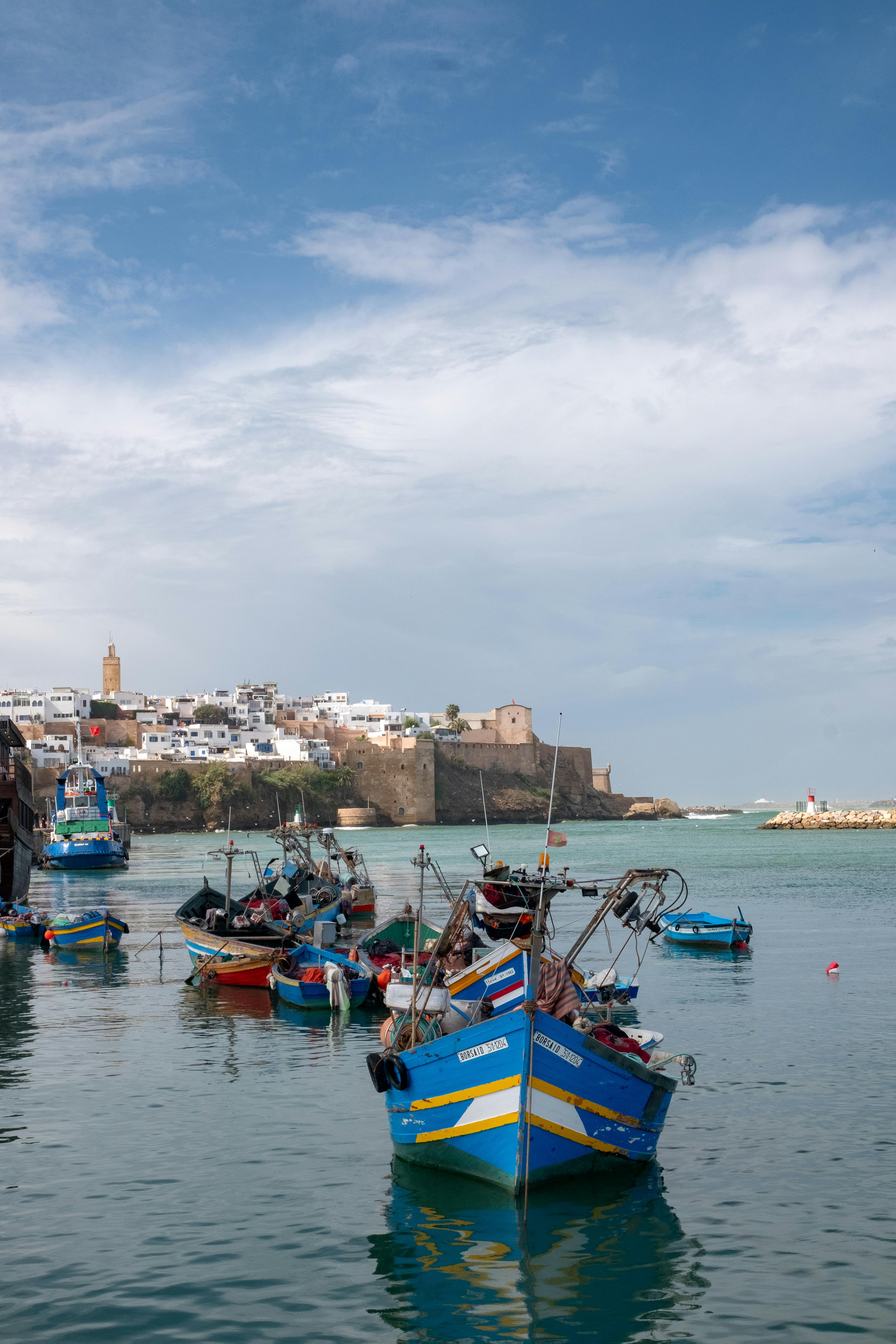 Colorful Fishing Boats in Rabat, Morocco · Free Stock Photo