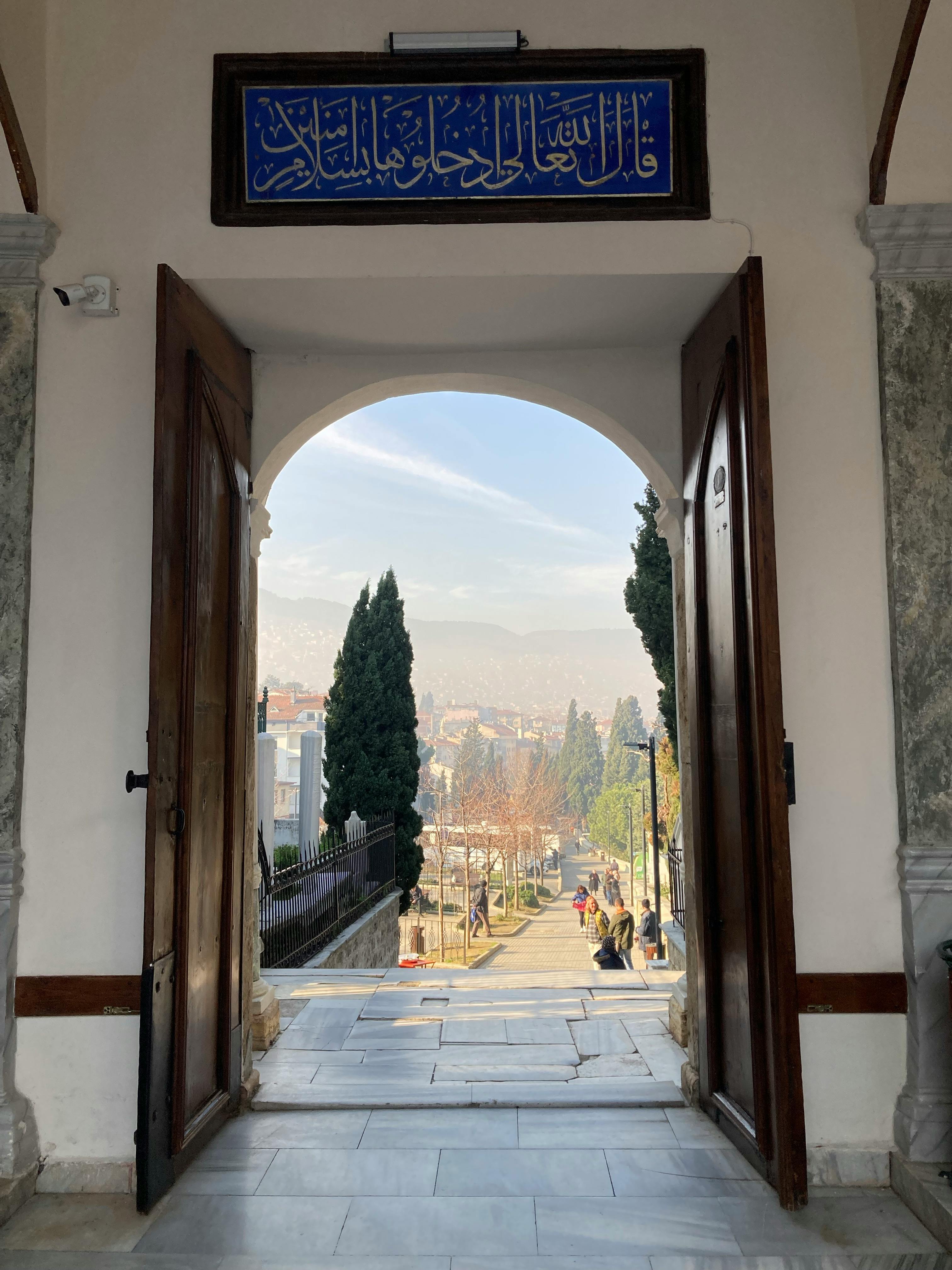 Scenic View Through Open Doors at Mosque · Free Stock Photo