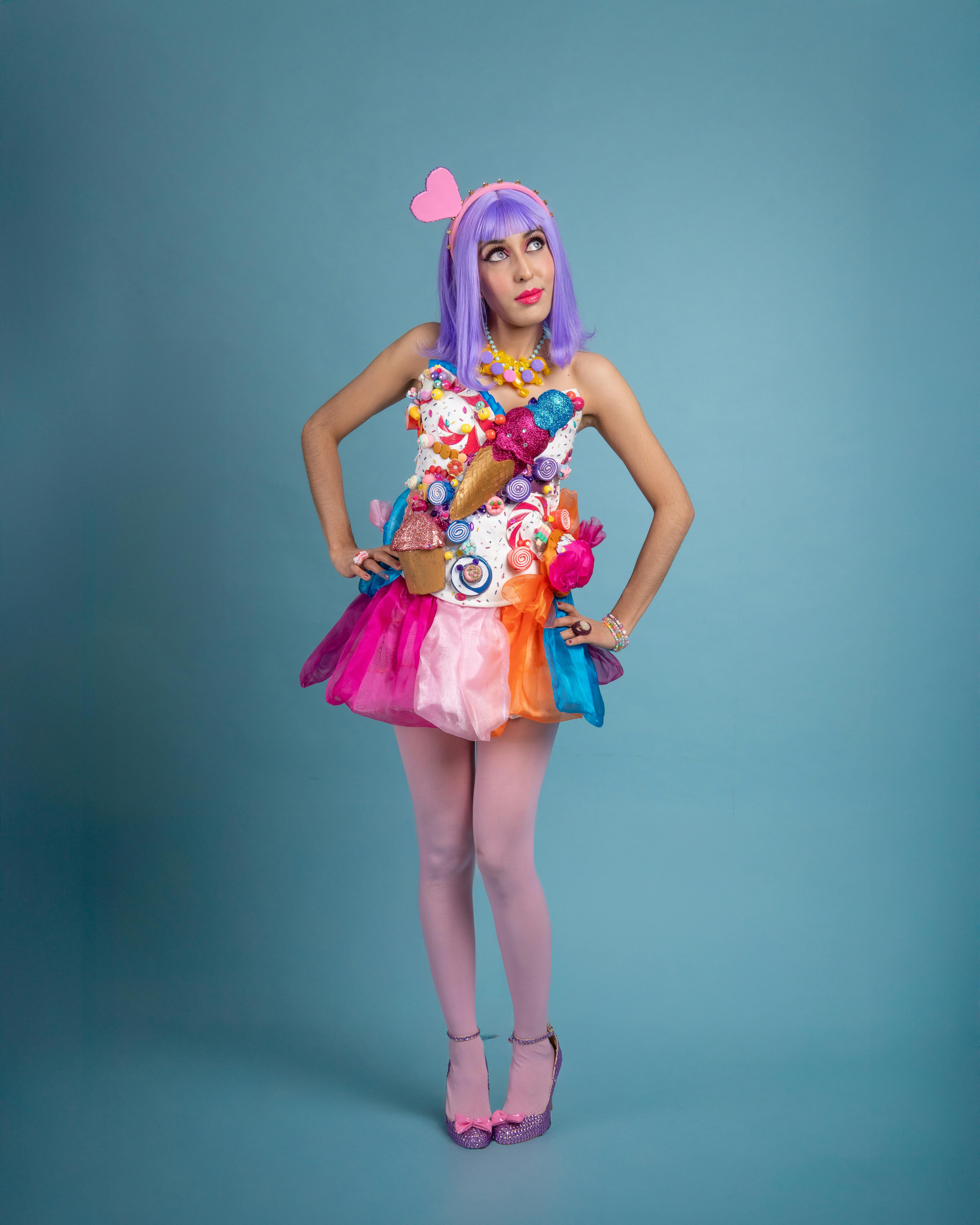 Colorful Cosplay Portrait with Candy Theme · Free Stock Photo