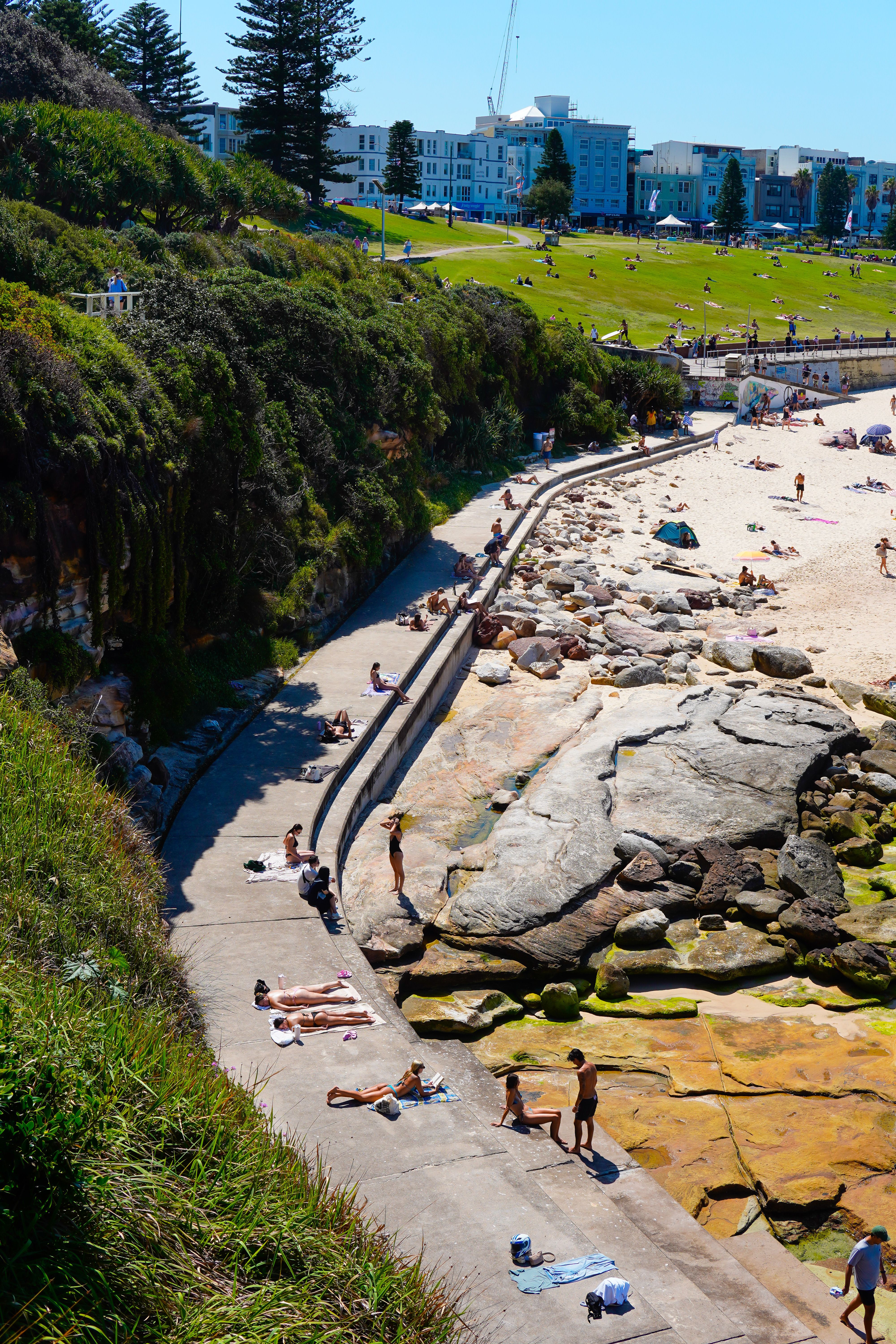 Sunny Beach Day at Coastal Pathway · Free Stock Photo