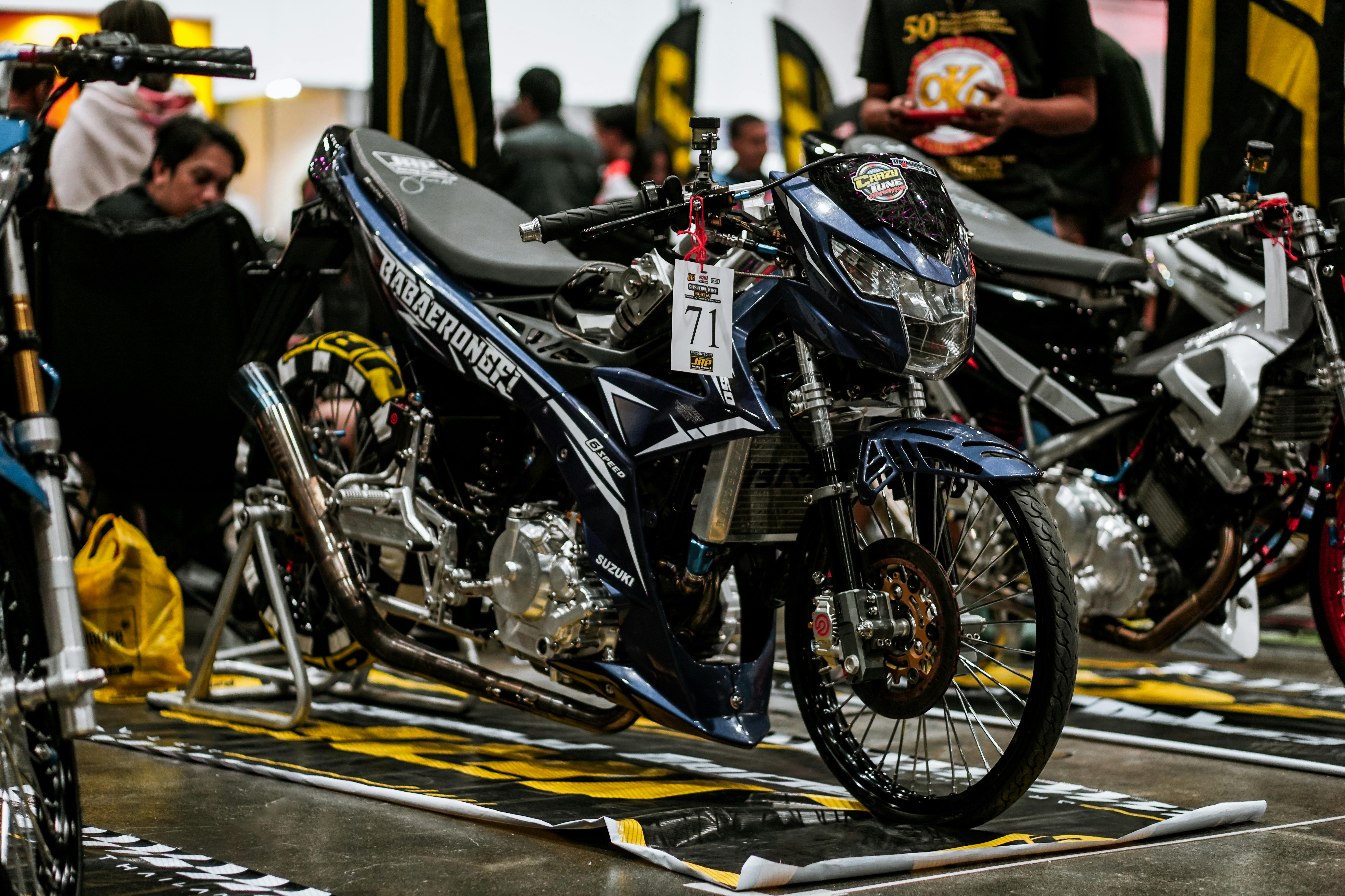 Custom Motorcycle Display in Pasay Exhibit · Free Stock Photo