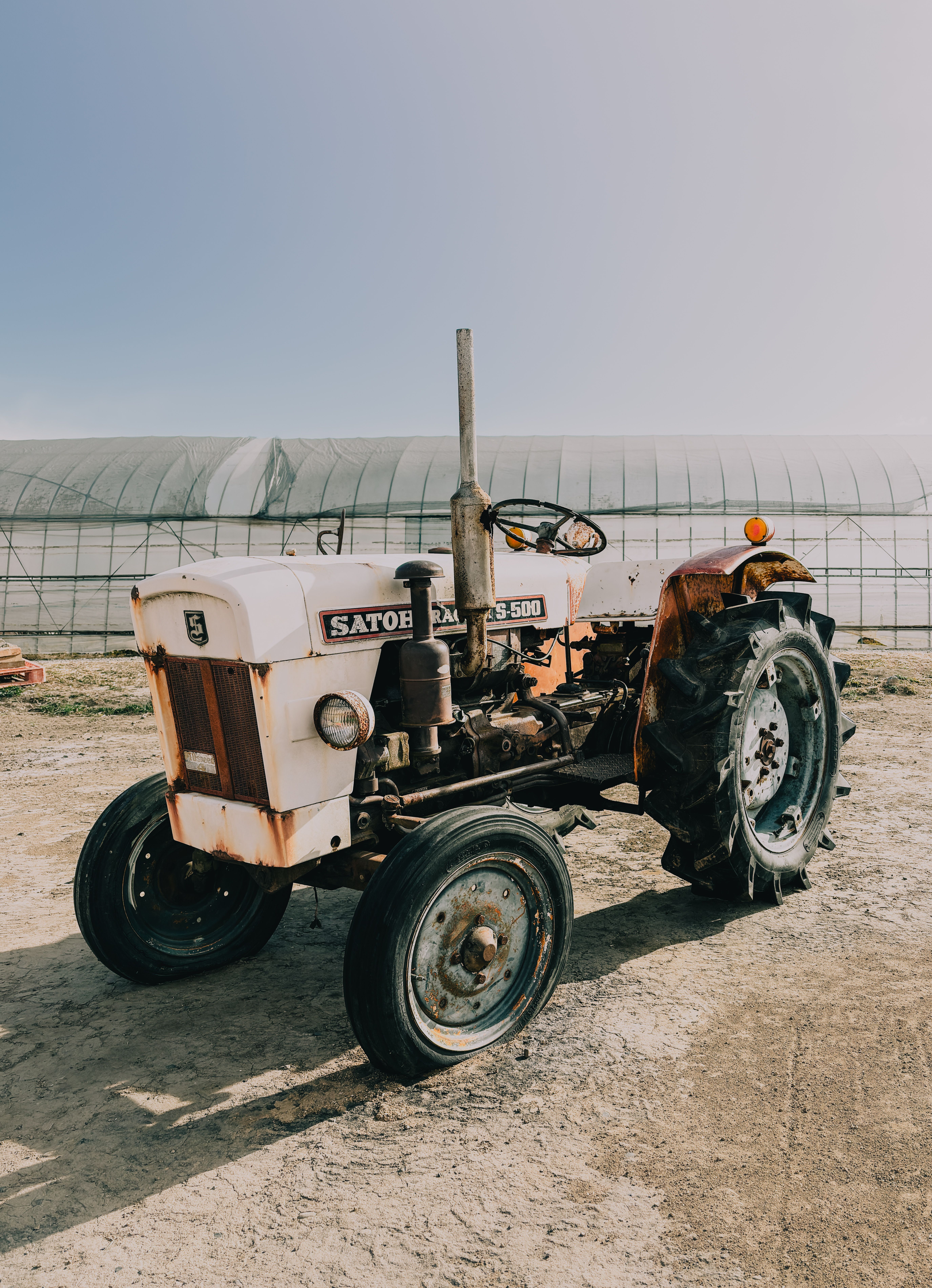 Rustic SATOH Tractor in Japanese Countryside · Free Stock Photo