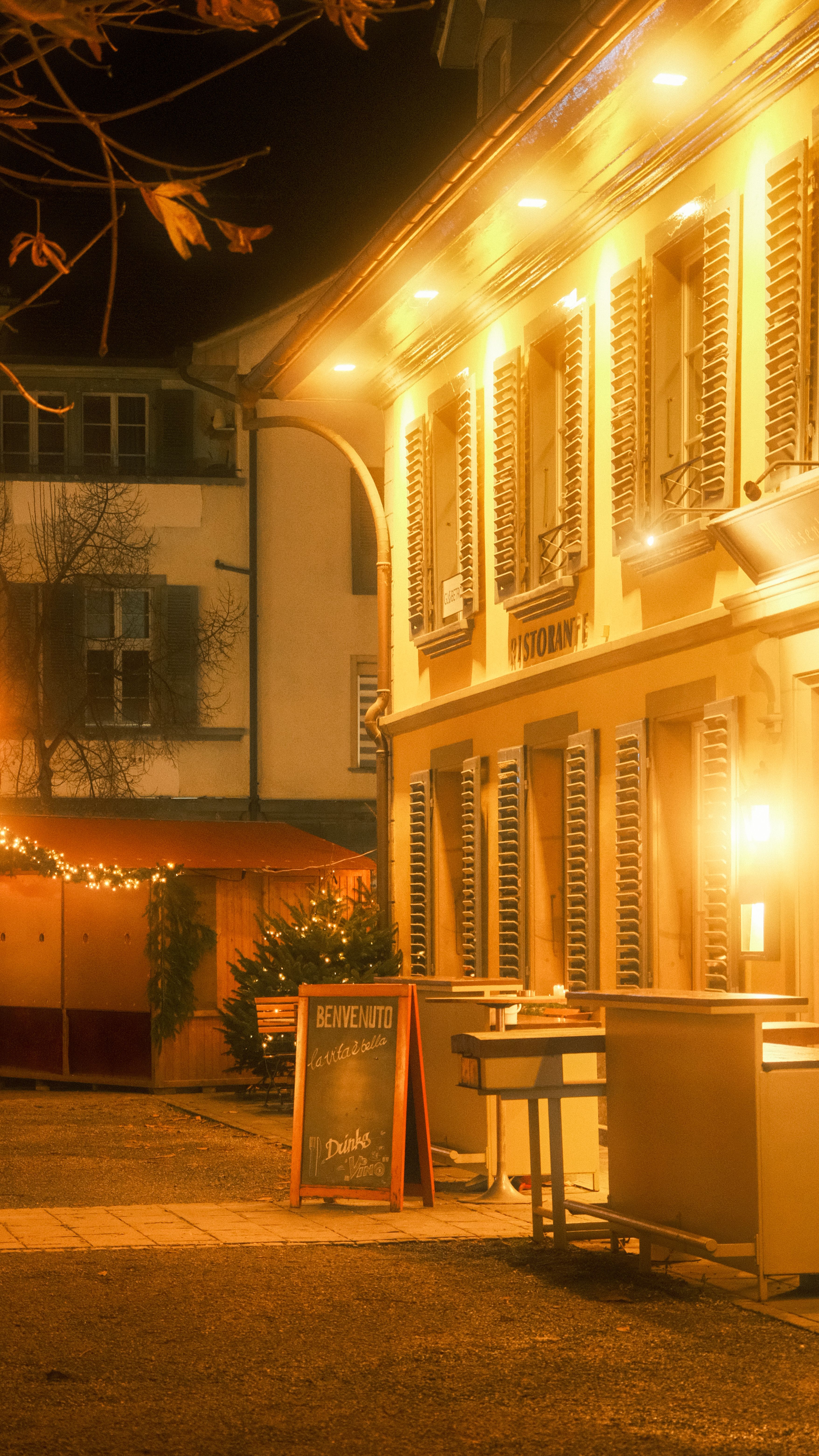 Cozy European Restaurant at Night · Free Stock Photo