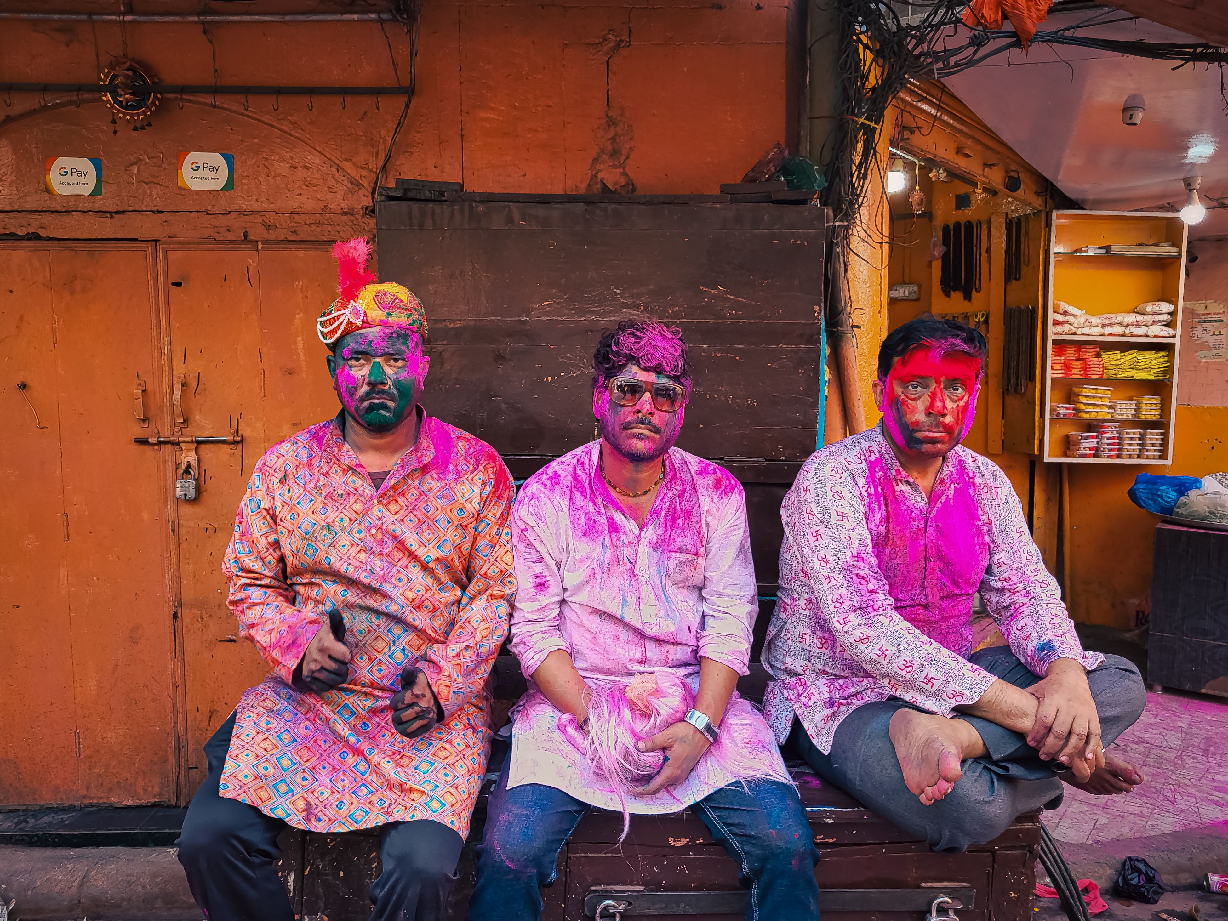 Colorful Celebration of Holi in Varanasi, India · Free Stock Photo