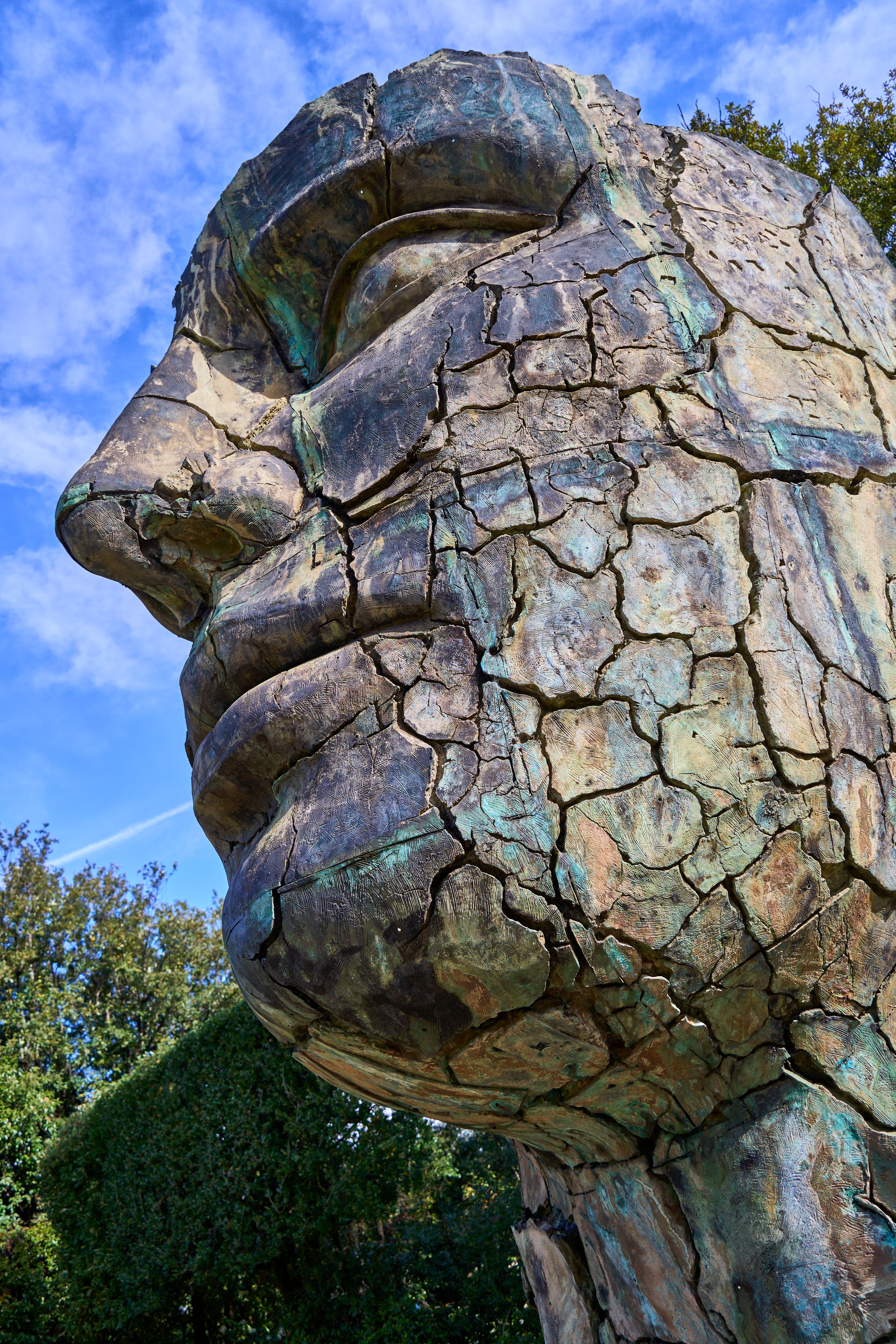 Close-up of Weathered Bronze Sculpture in Park · Free Stock Photo
