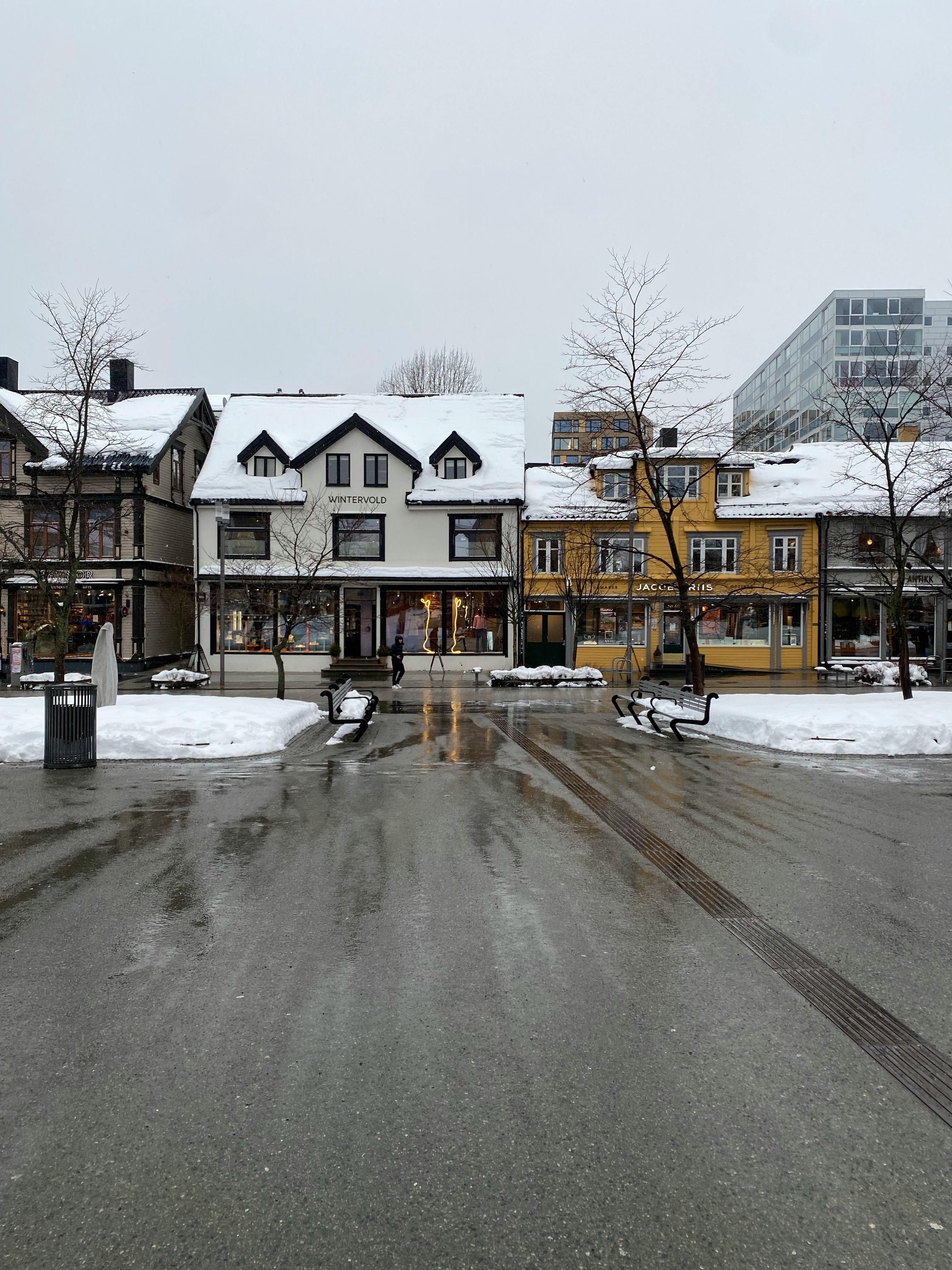 Snowy Street in Tromsø, Norway · Free Stock Photo