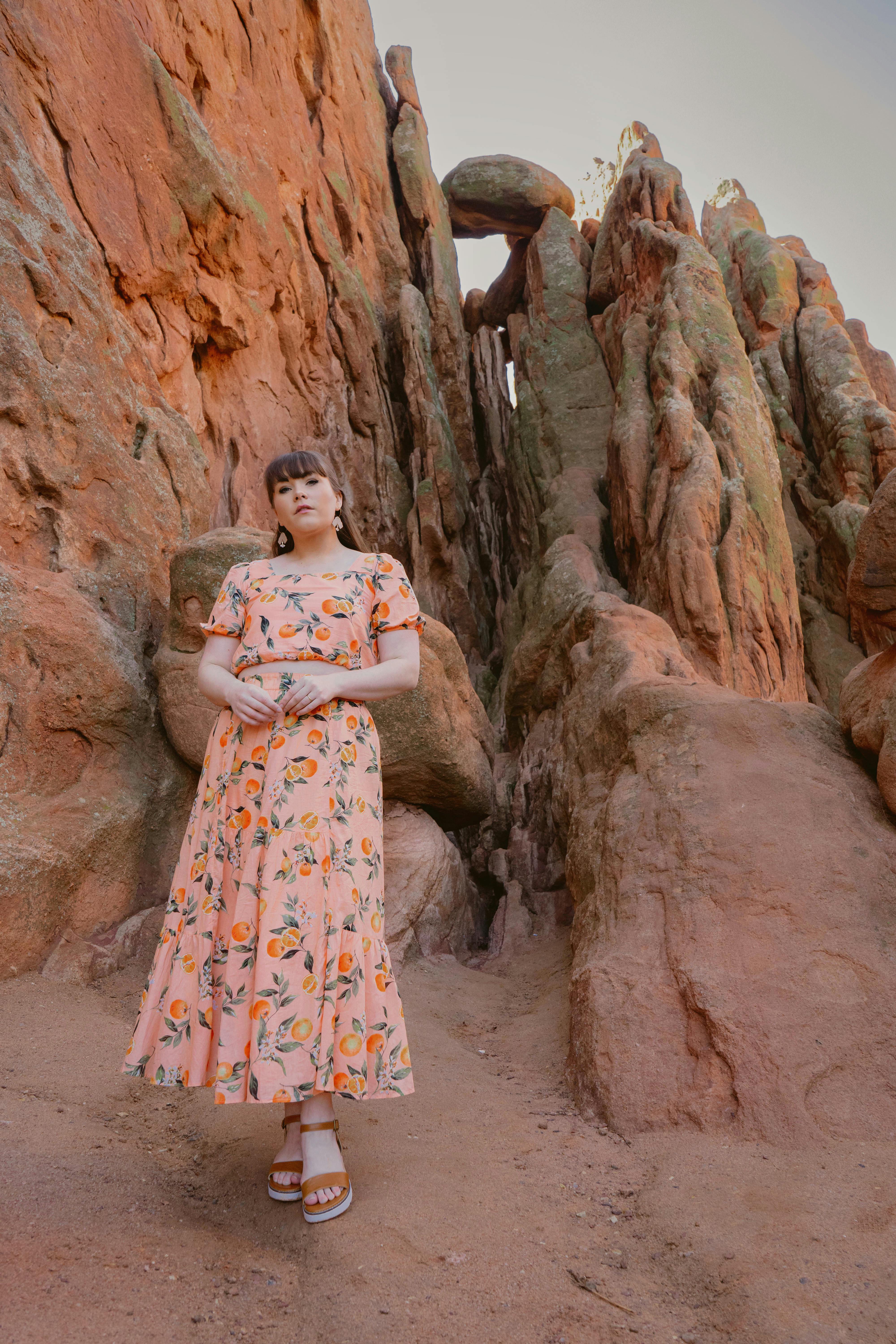 Fashionable Woman in Colorado's Red Rocks · Free Stock Photo