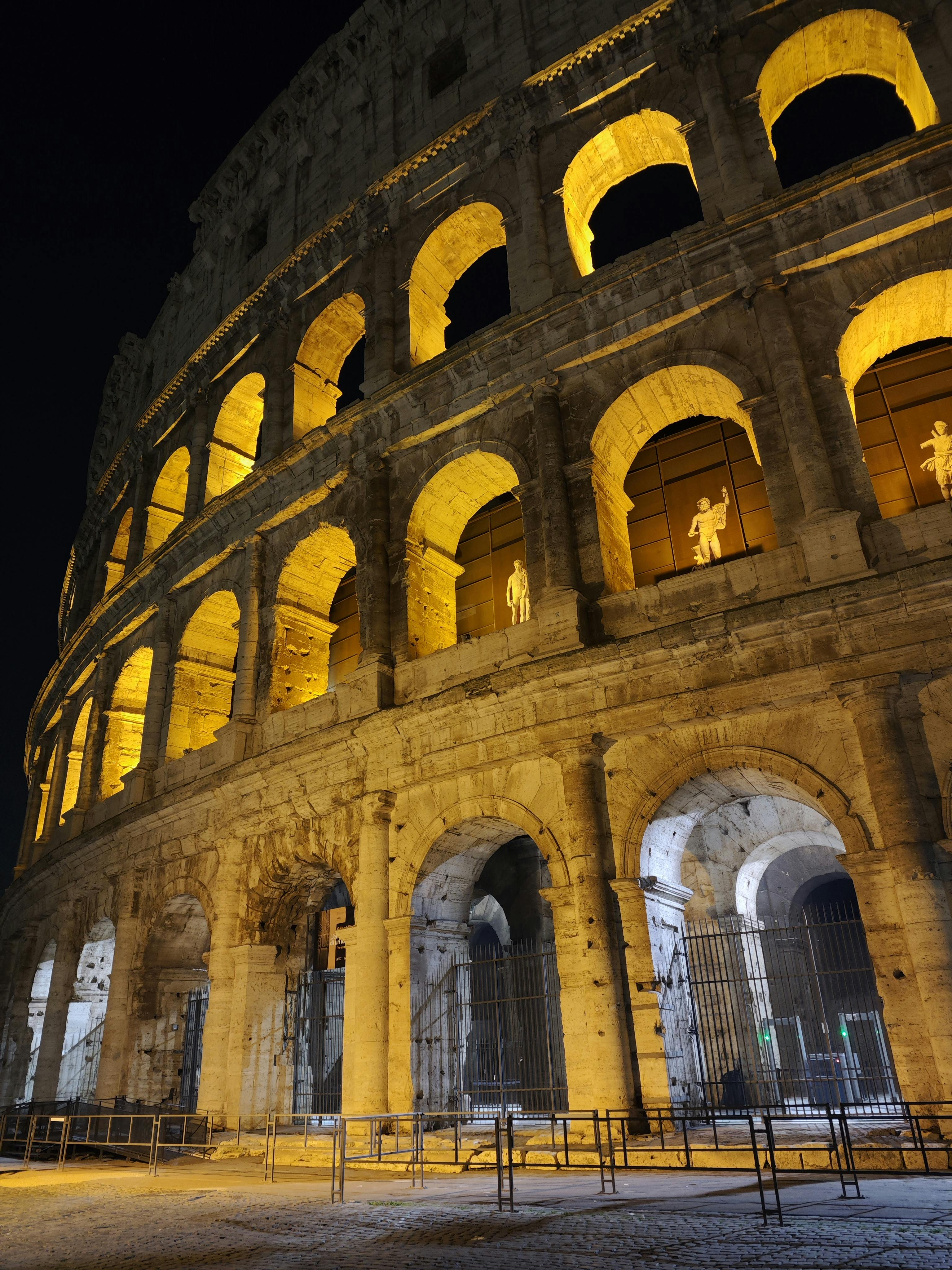 Colosseum Illuminated at Night in Rome · Free Stock Photo