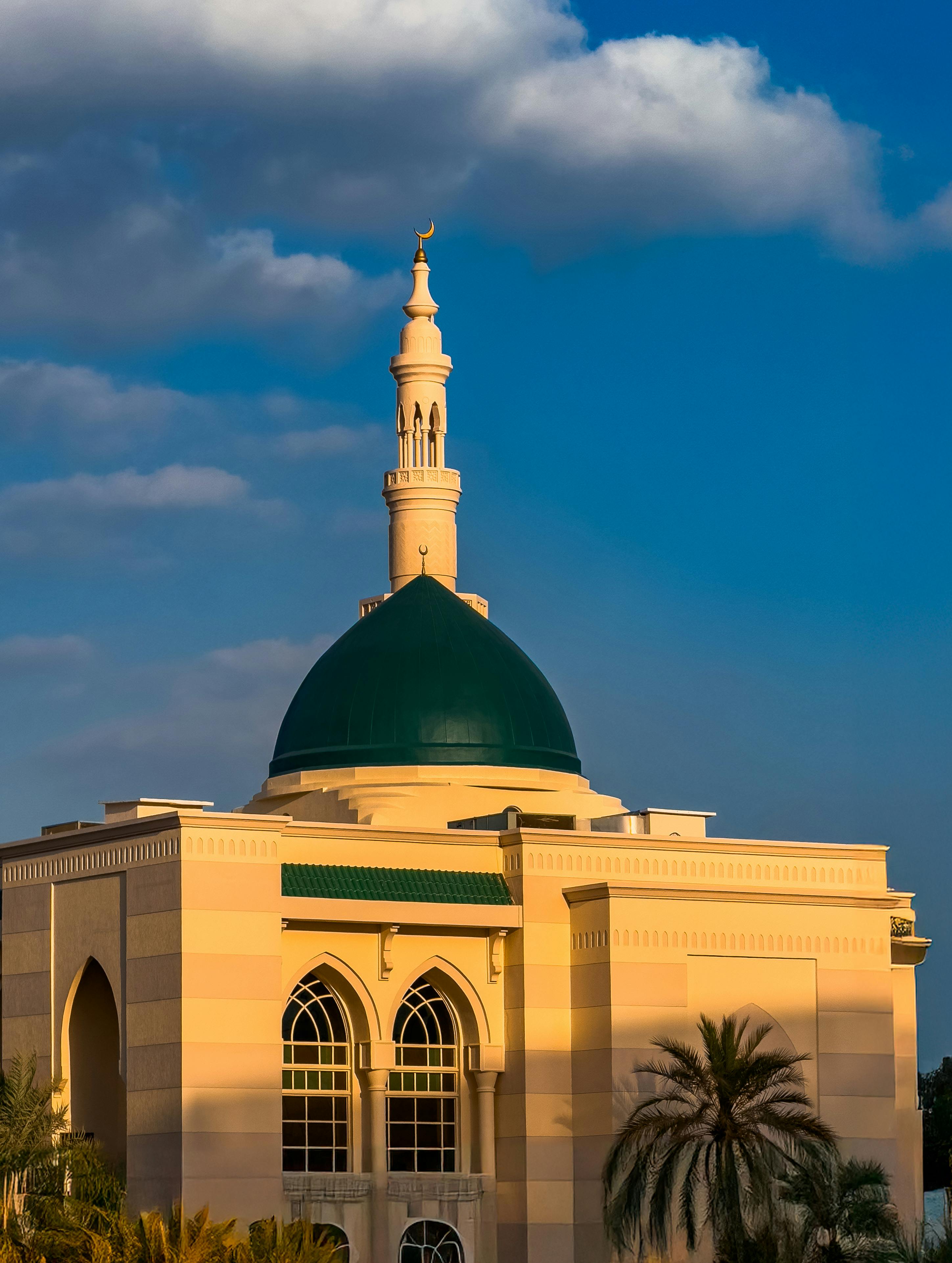 Beautiful Mosque Dome Against Blue Sky · Free Stock Photo
