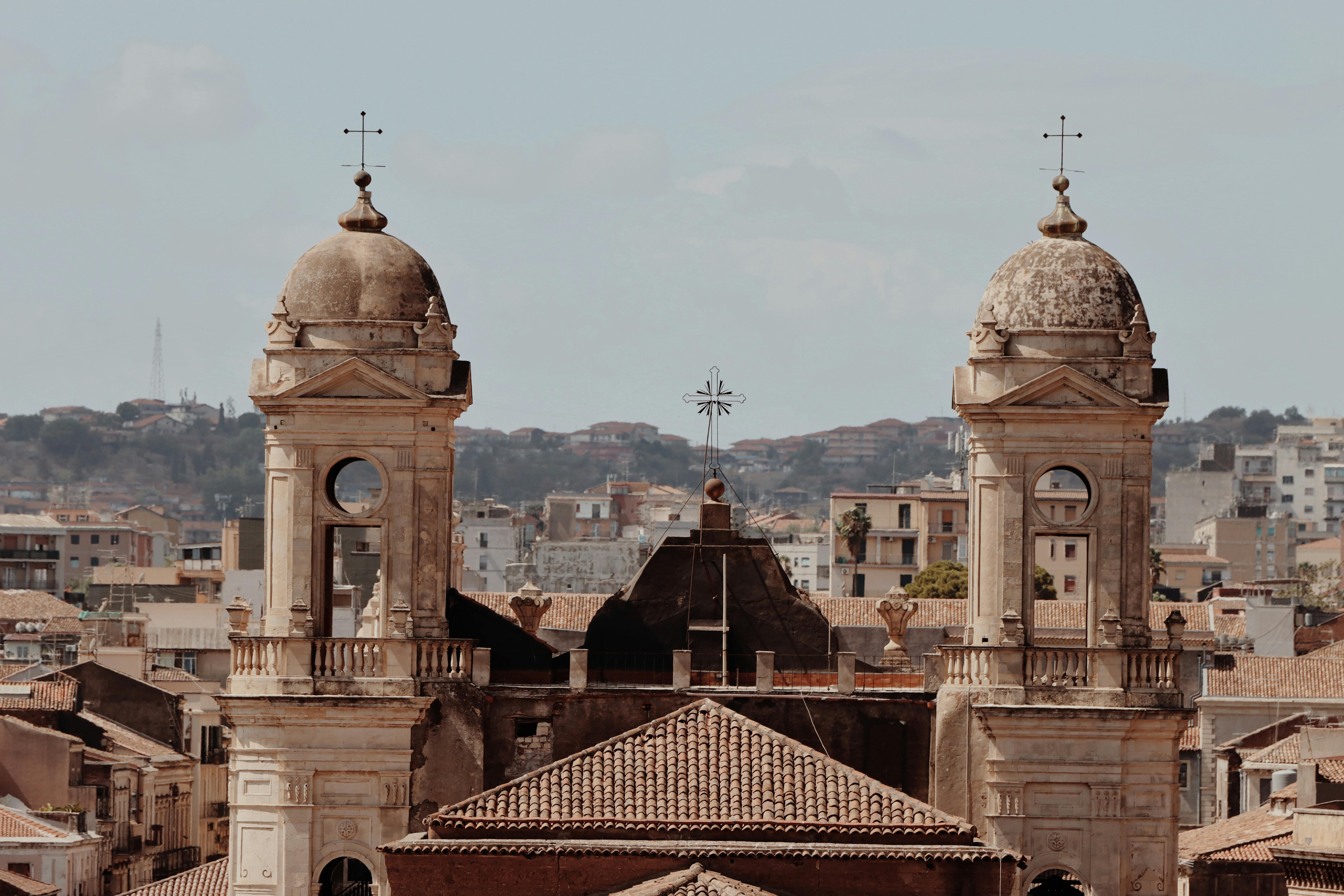 Historic Baroque Church Towers in Catania, Italy · Free Stock Photo