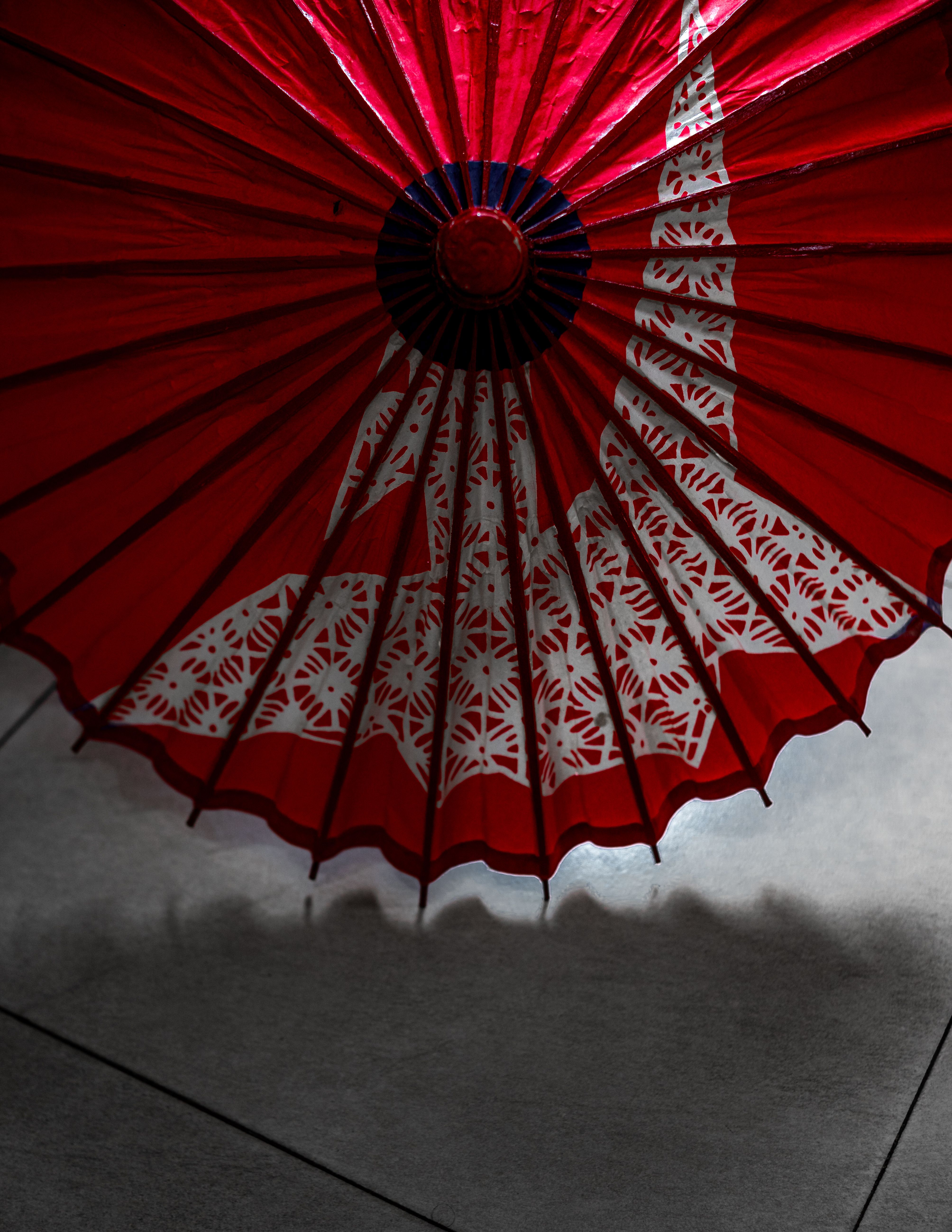 Traditional Japanese Umbrella with Decorative Patterns · Free Stock Photo