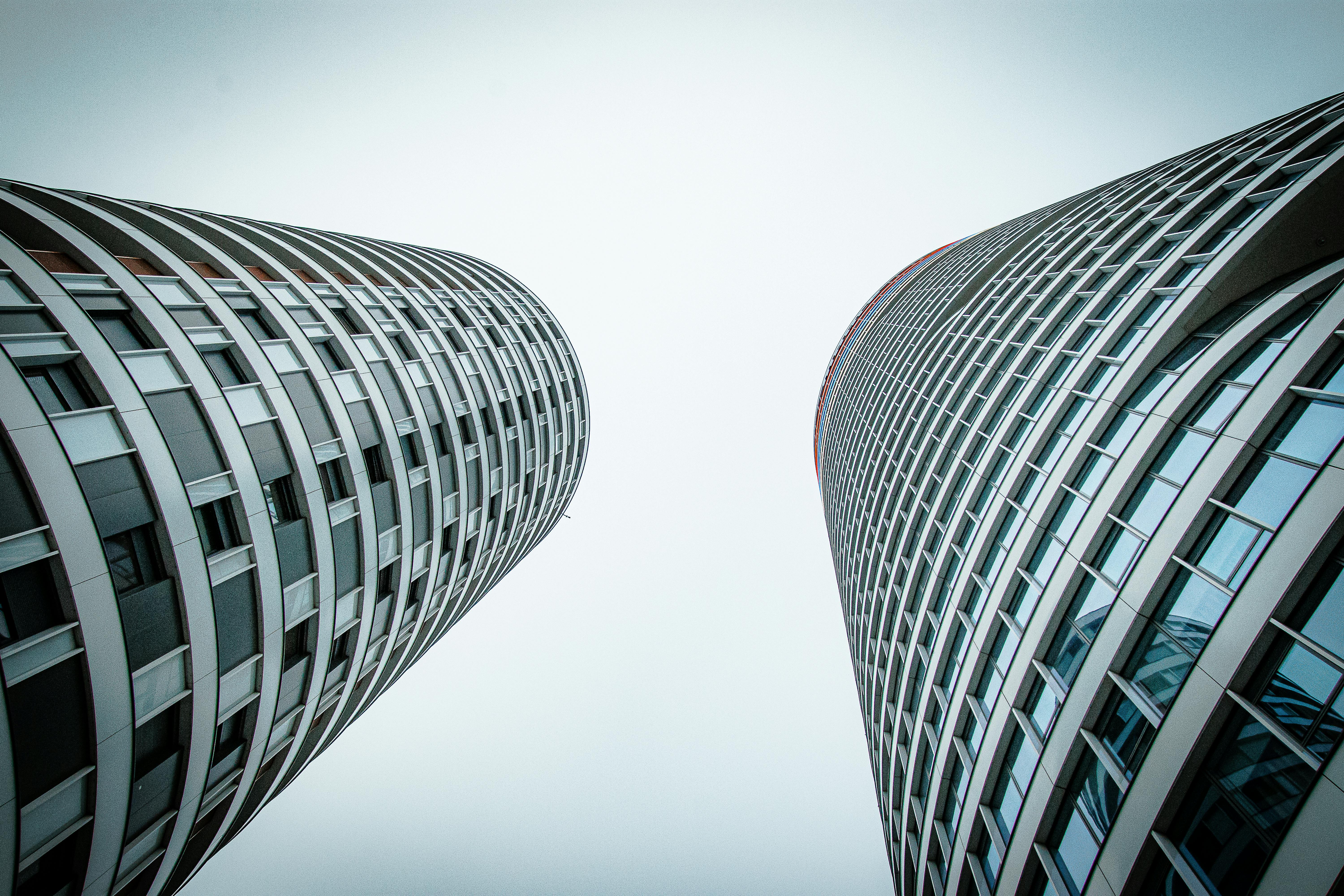Modern Twin Cylindrical Towers in Belgrade · Free Stock Photo