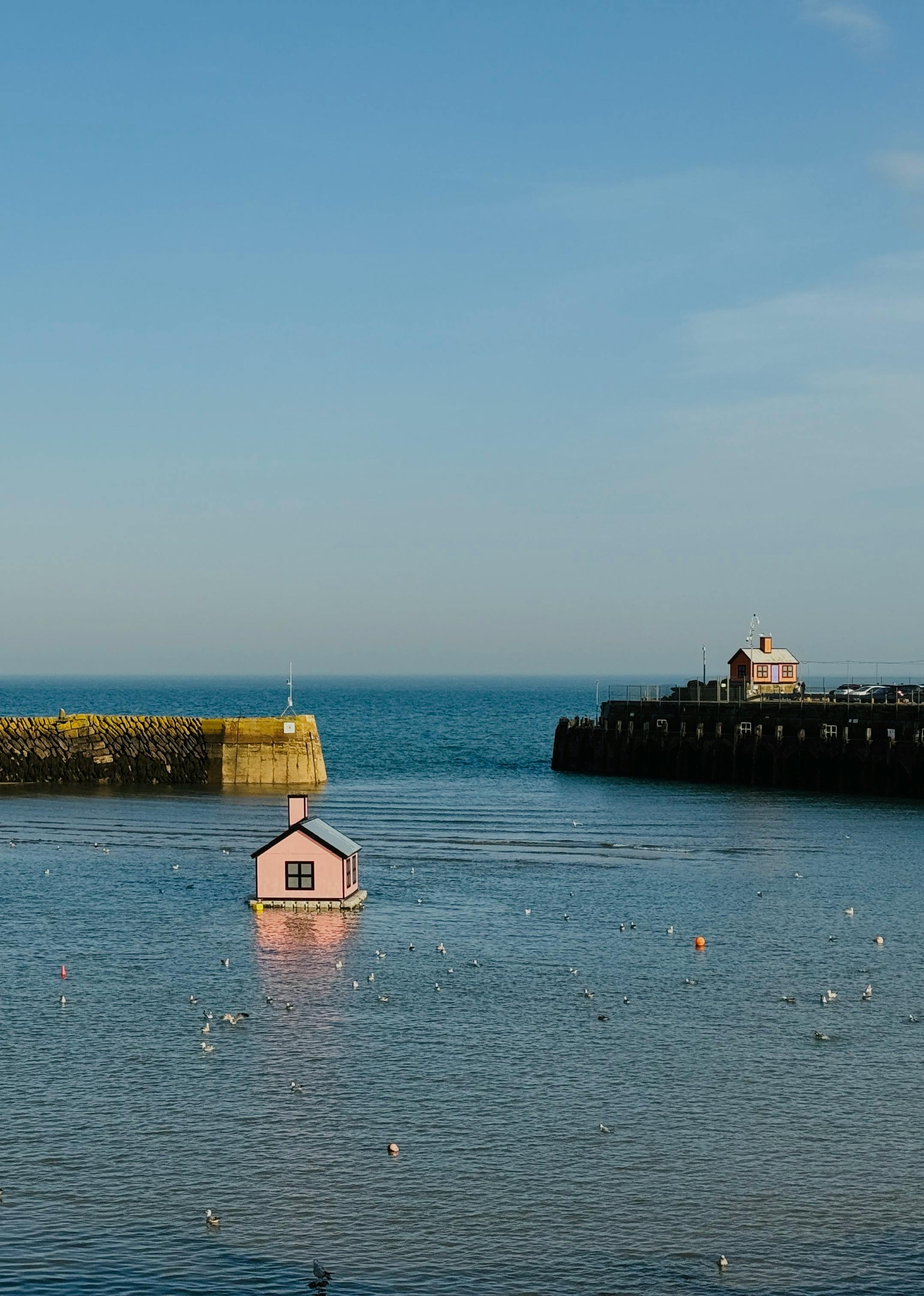 Pink House Floating in Folkestone Harbor · Free Stock Photo