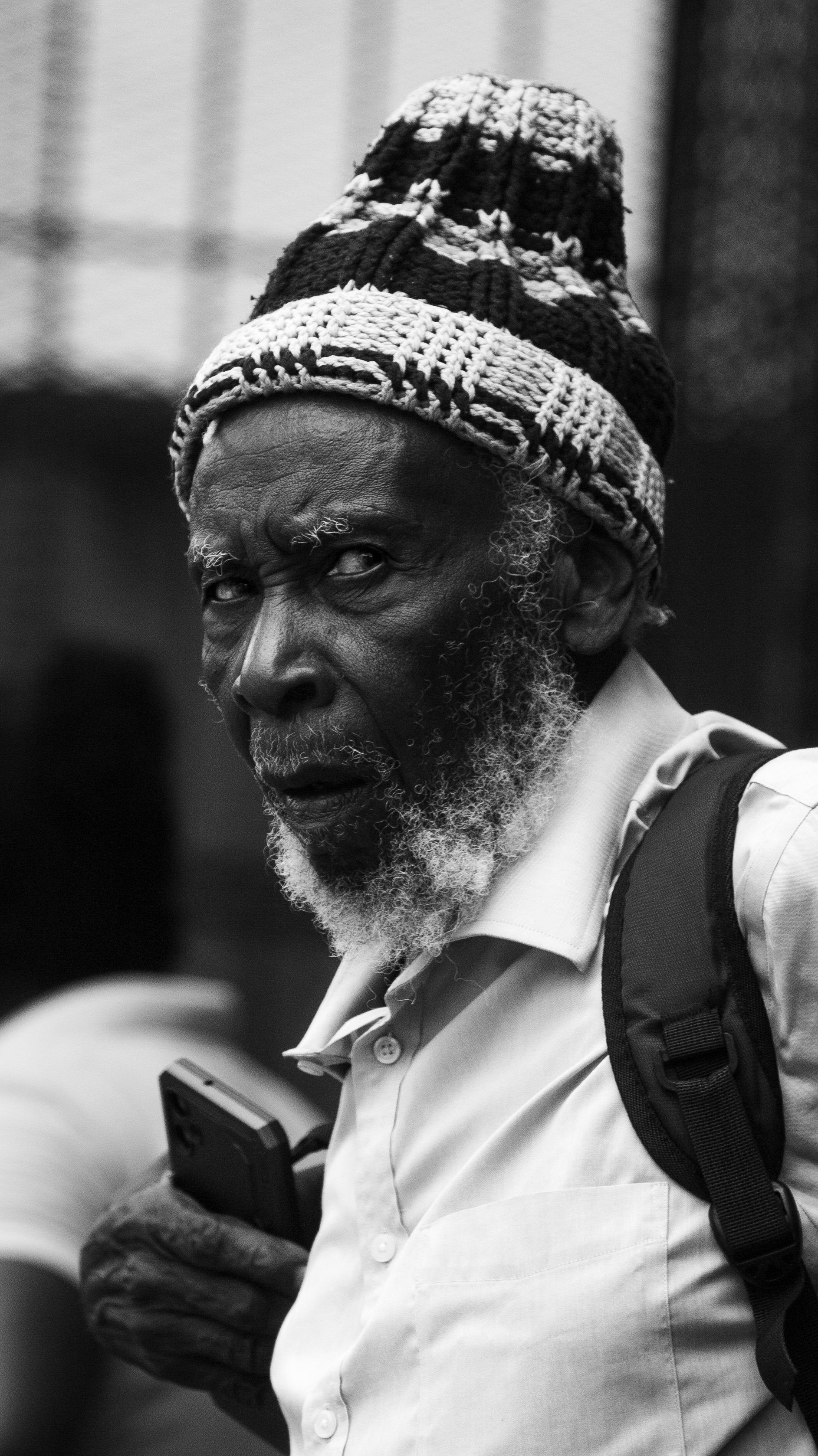 Expressive Black and White Male Portrait in Urban Setting · Free Stock ...