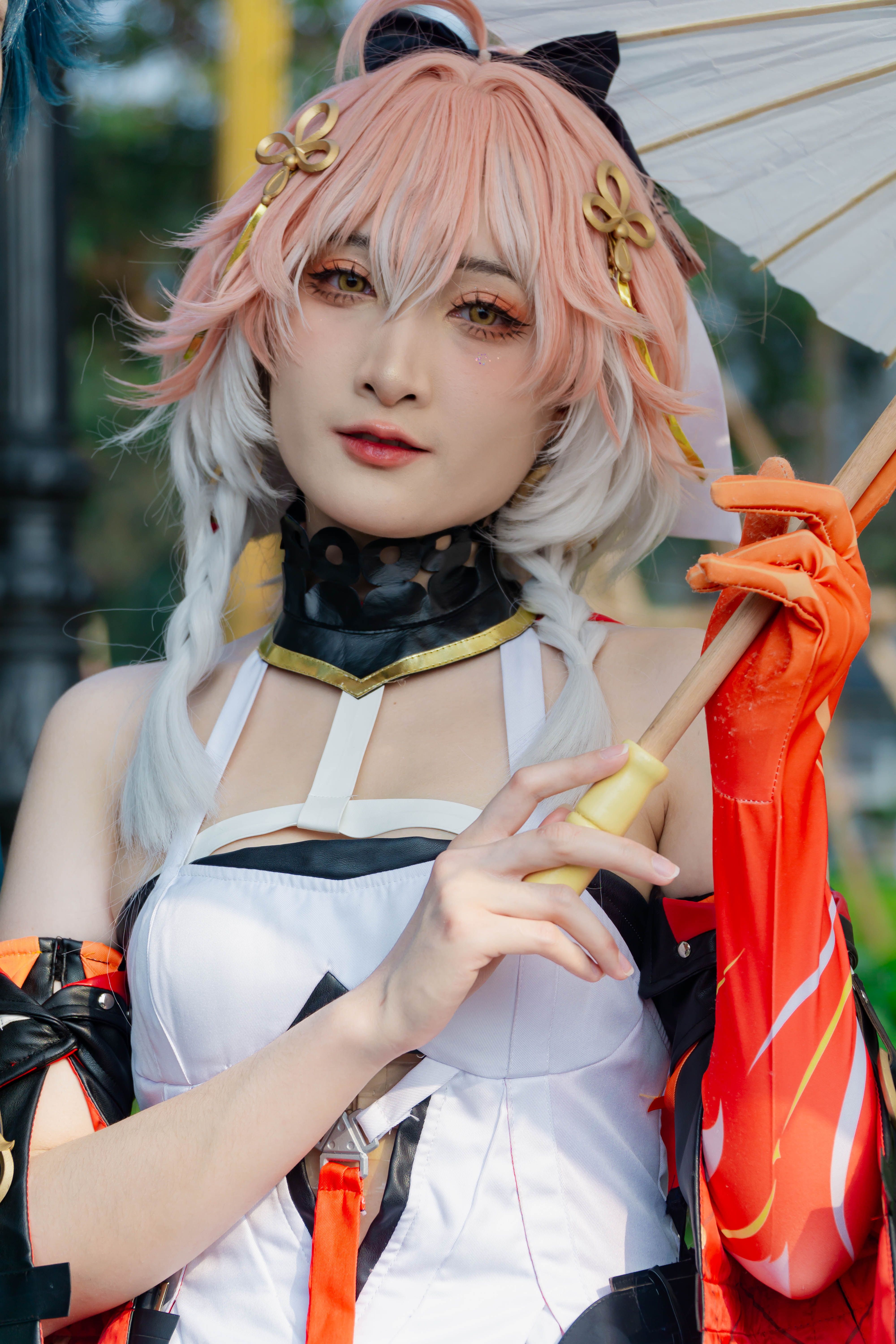 Elegant Cosplay Portrait in Vibrant Costume · Free Stock Photo