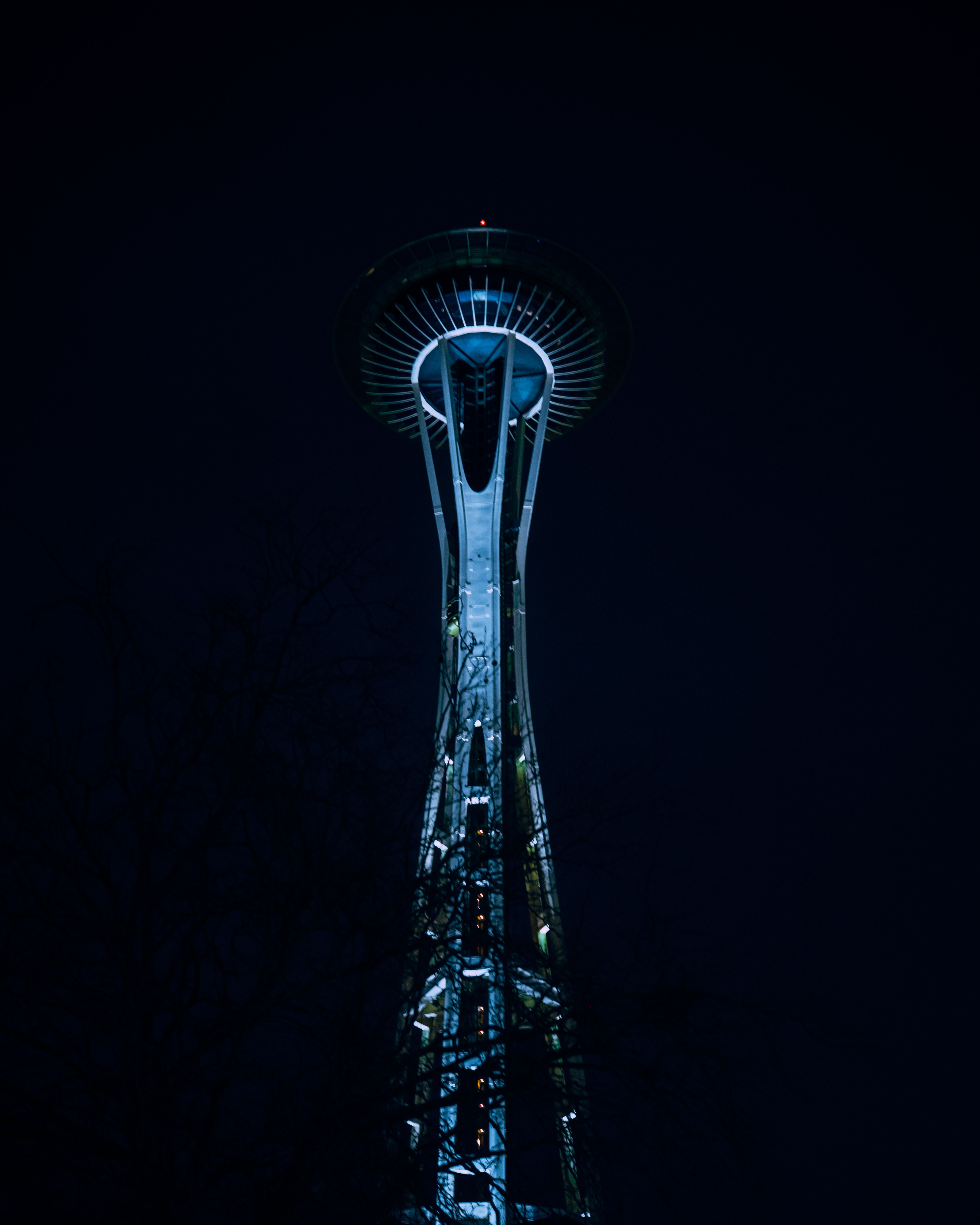 Seattle Space Needle Illuminated at Night · Free Stock Photo