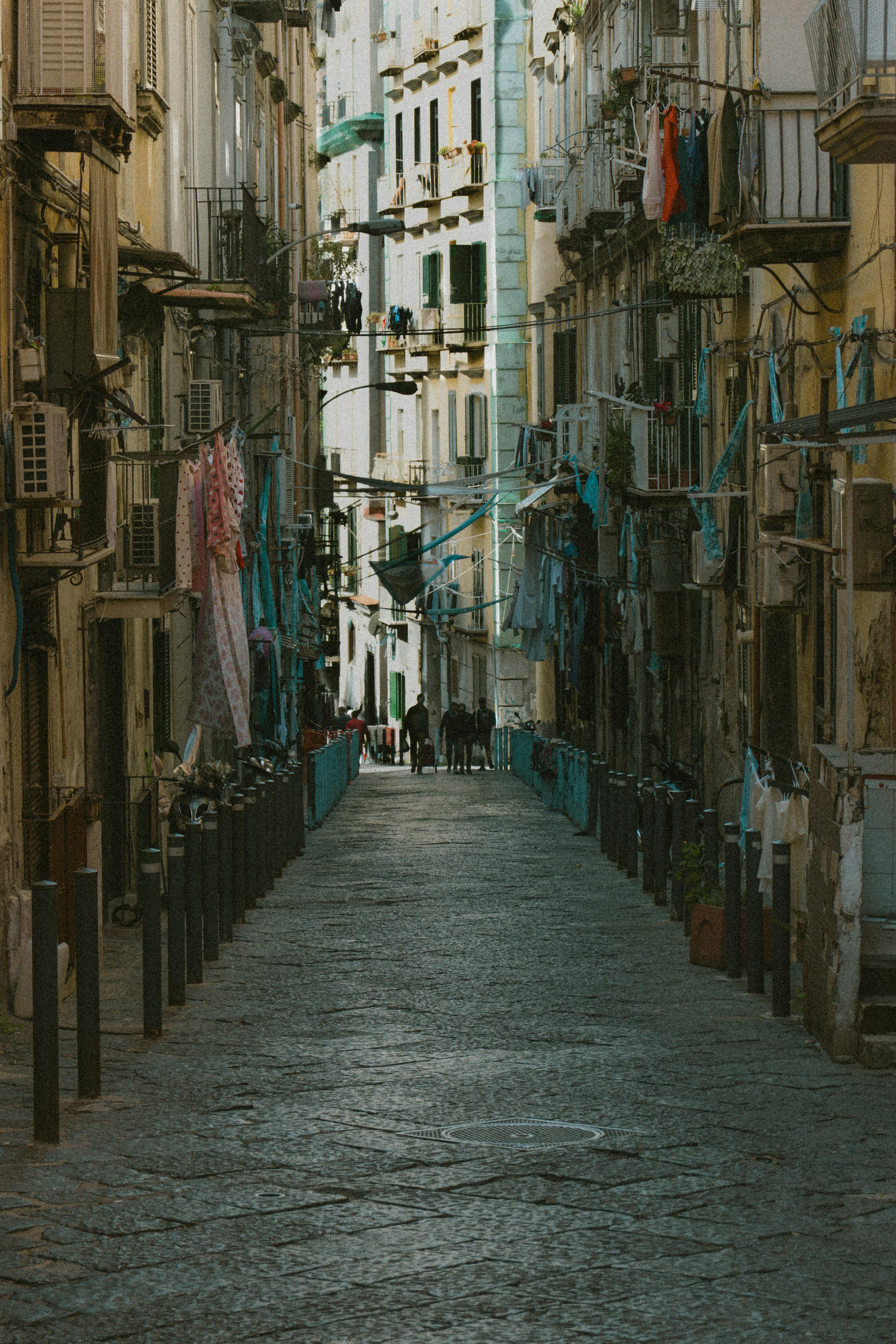 Narrow Street in Old European Neighborhood · Free Stock Photo