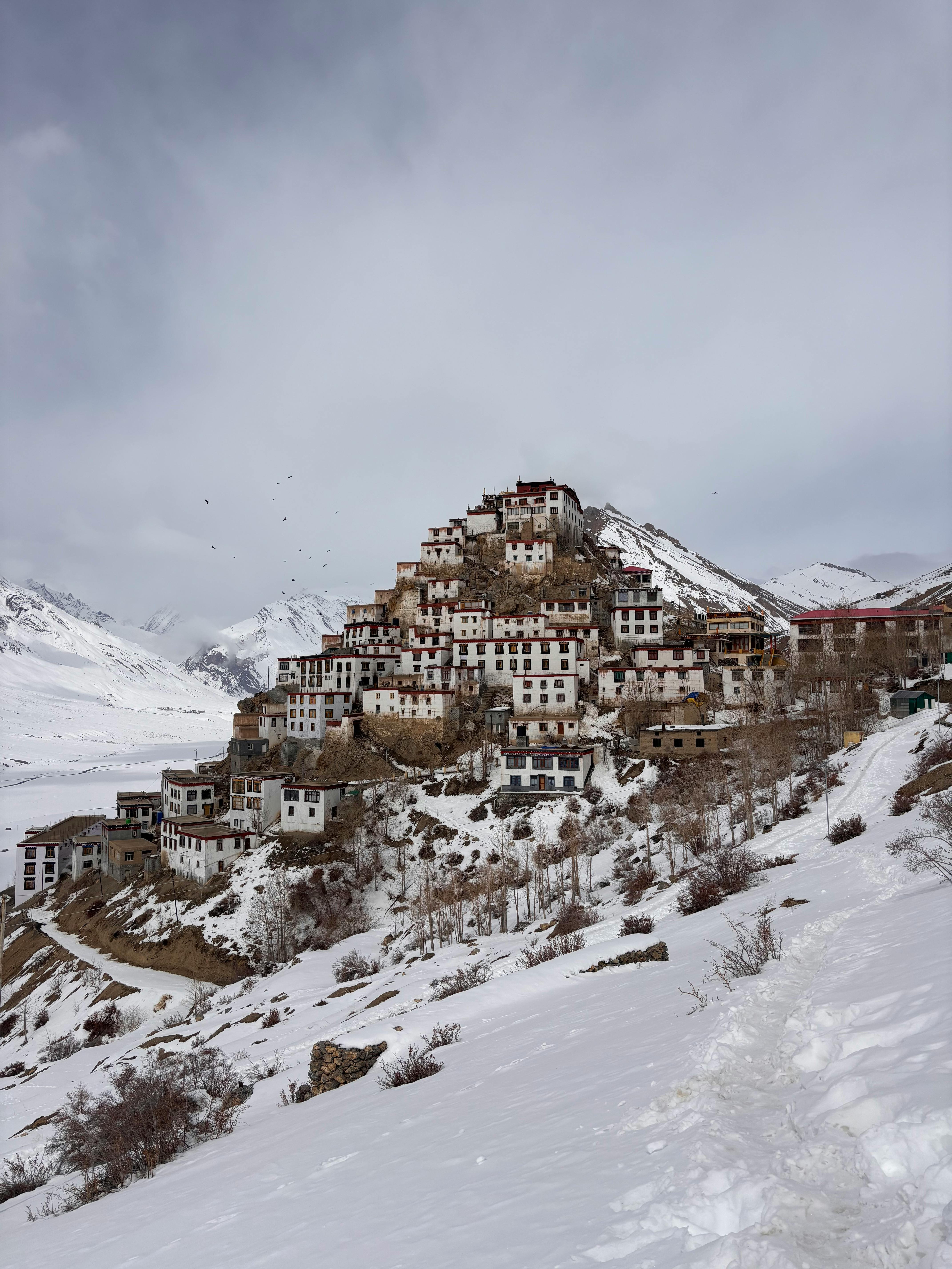 Scenic View of Key Monastery in Winter · Free Stock Photo