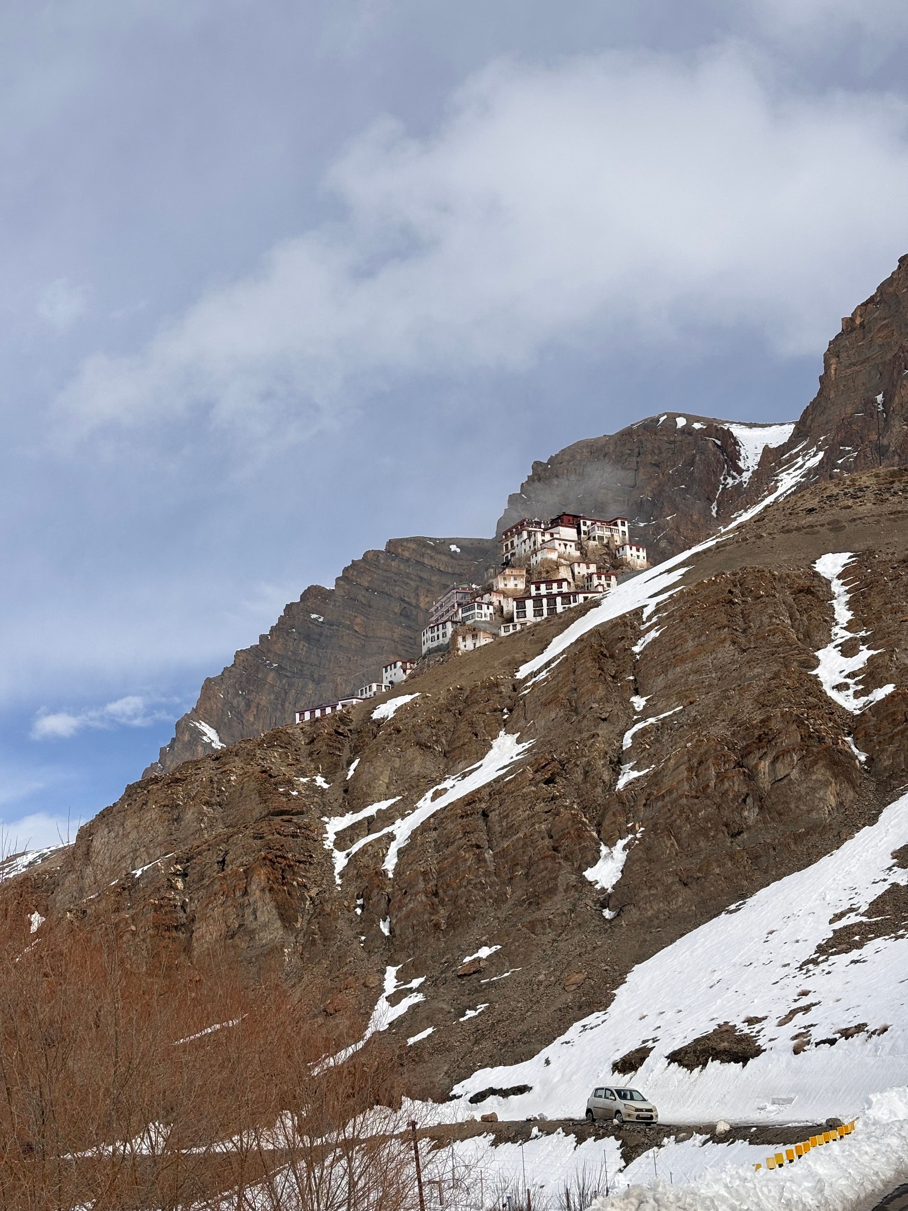 Monastery on Snow-Capped Himalayan Mountains · Free Stock Photo