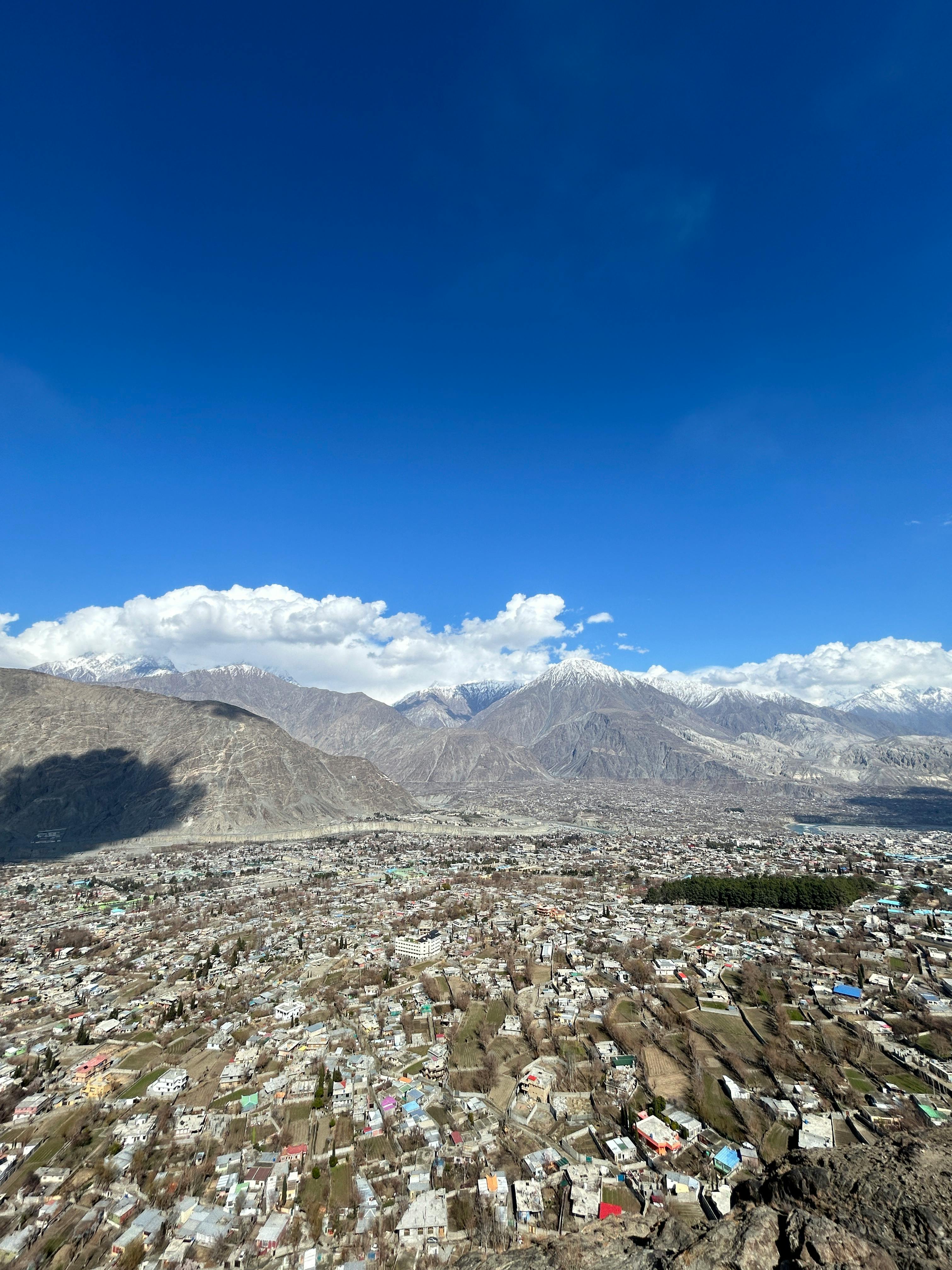 Scenic Himalayan City Aerial View · Free Stock Photo