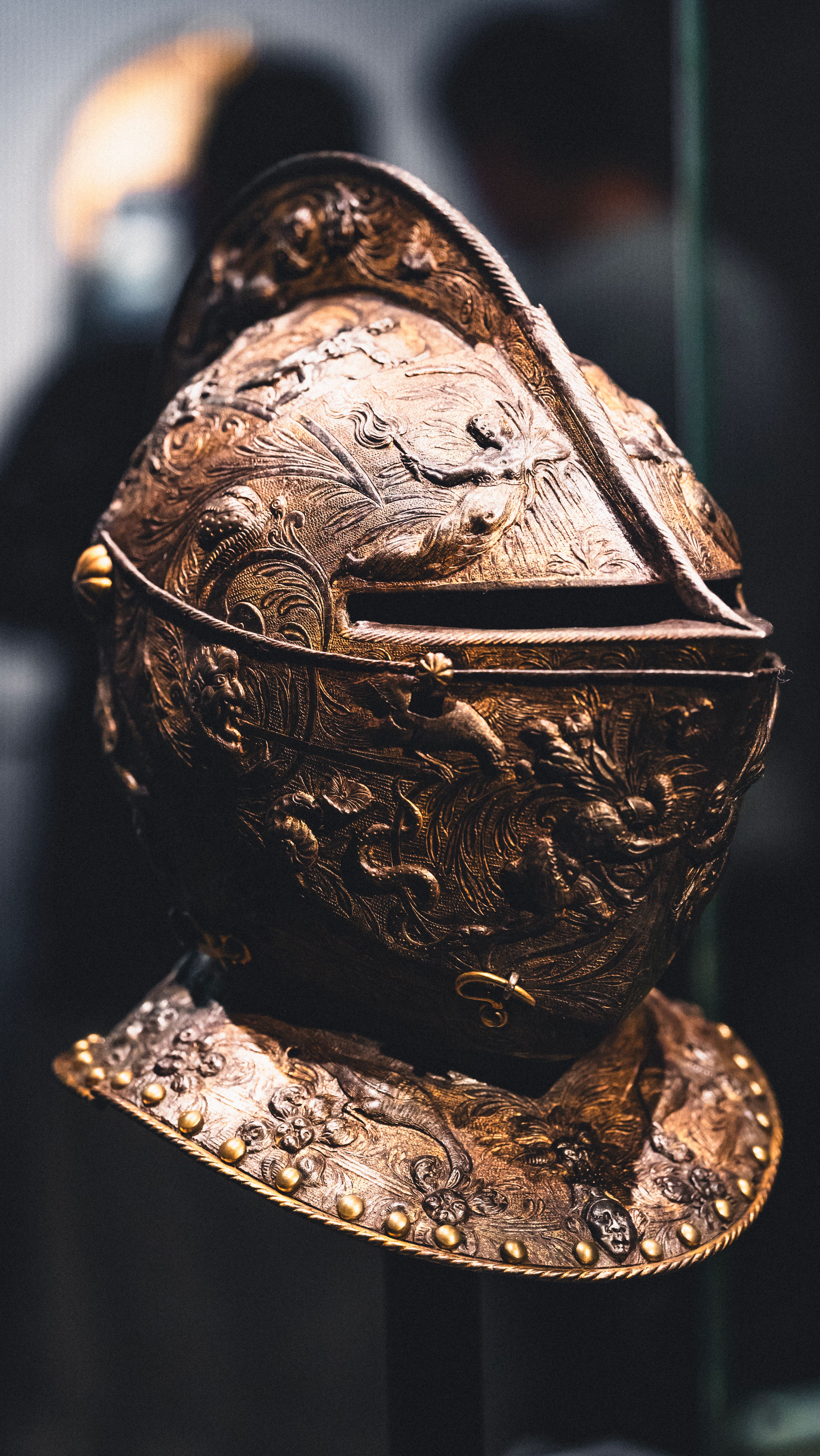 Intricately Decorated Antique Medieval Helmet · Free Stock Photo