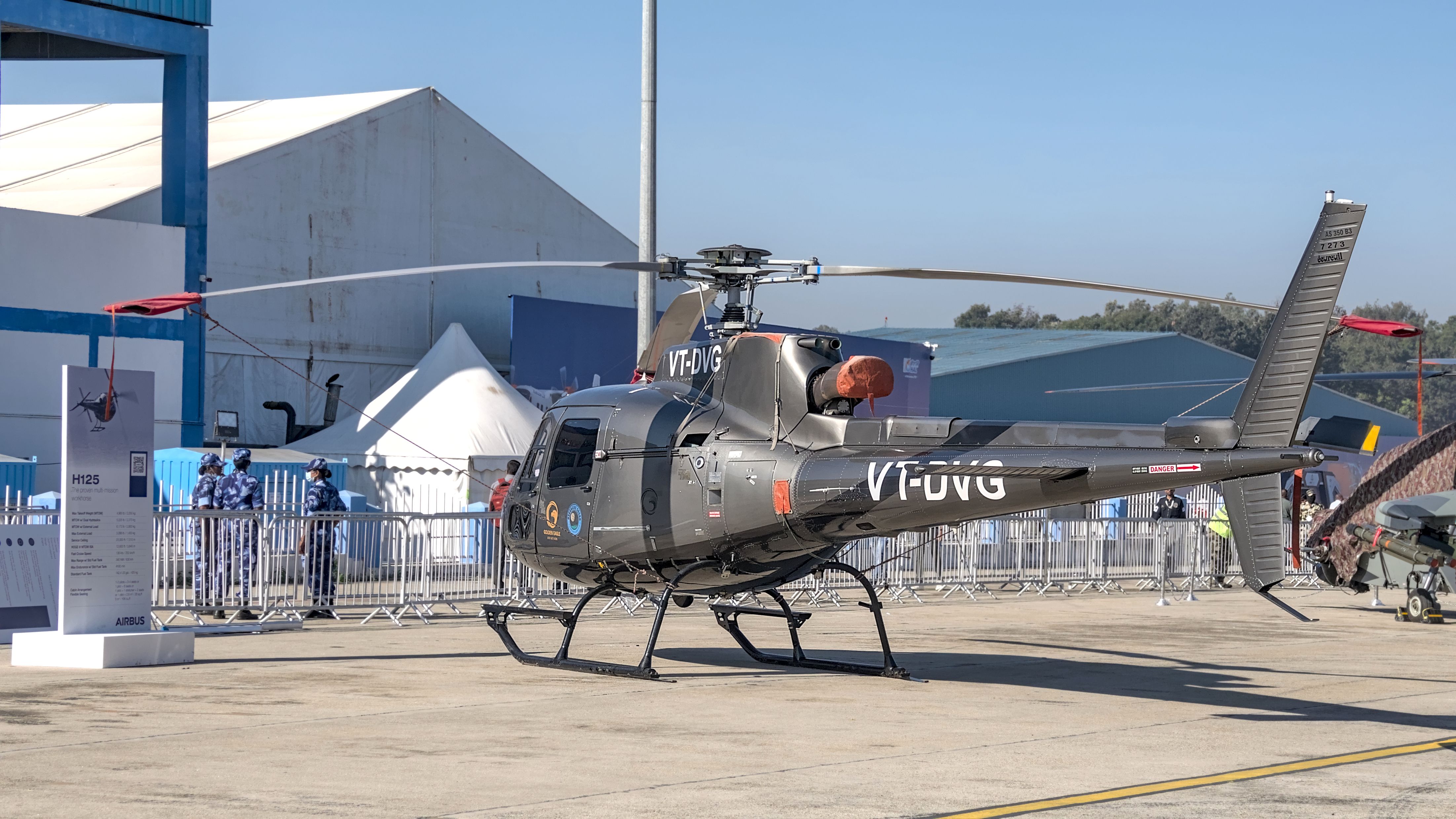 Helicopter on Display at Aerospace Exhibition · Free Stock Photo