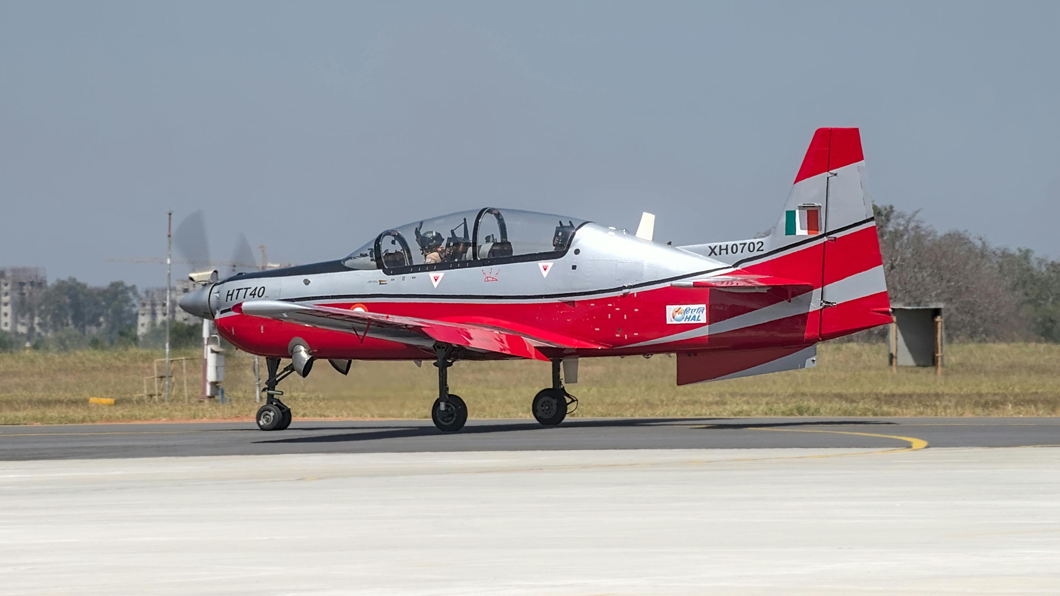 HAL HTT-40 Aircraft at Bengaluru Airport · Free Stock Photo