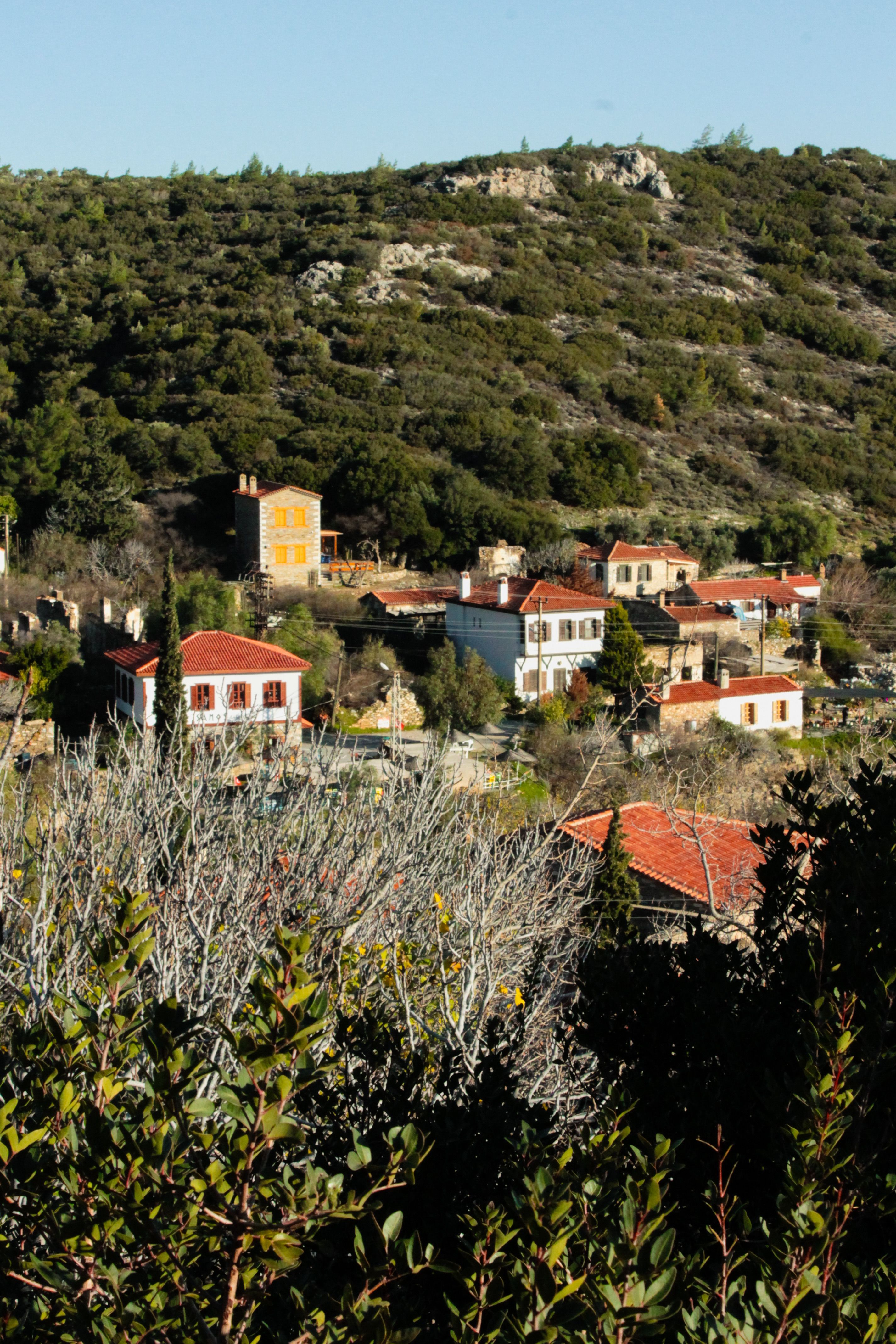 Charming Mediterranean Village Scene in Hillside Setting · Free Stock Photo