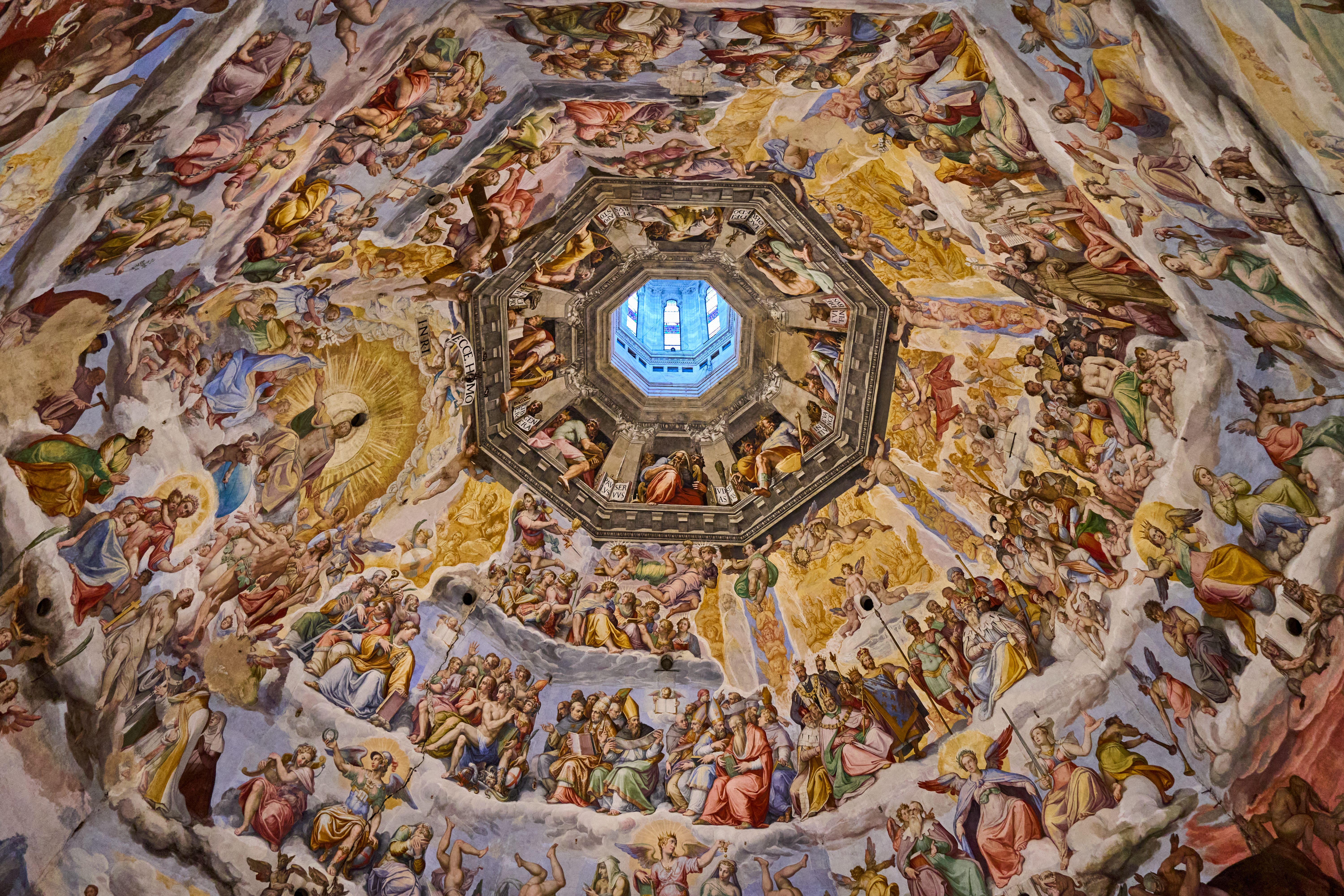 Stunning Fresco Ceiling of Florence Cathedral · Free Stock Photo