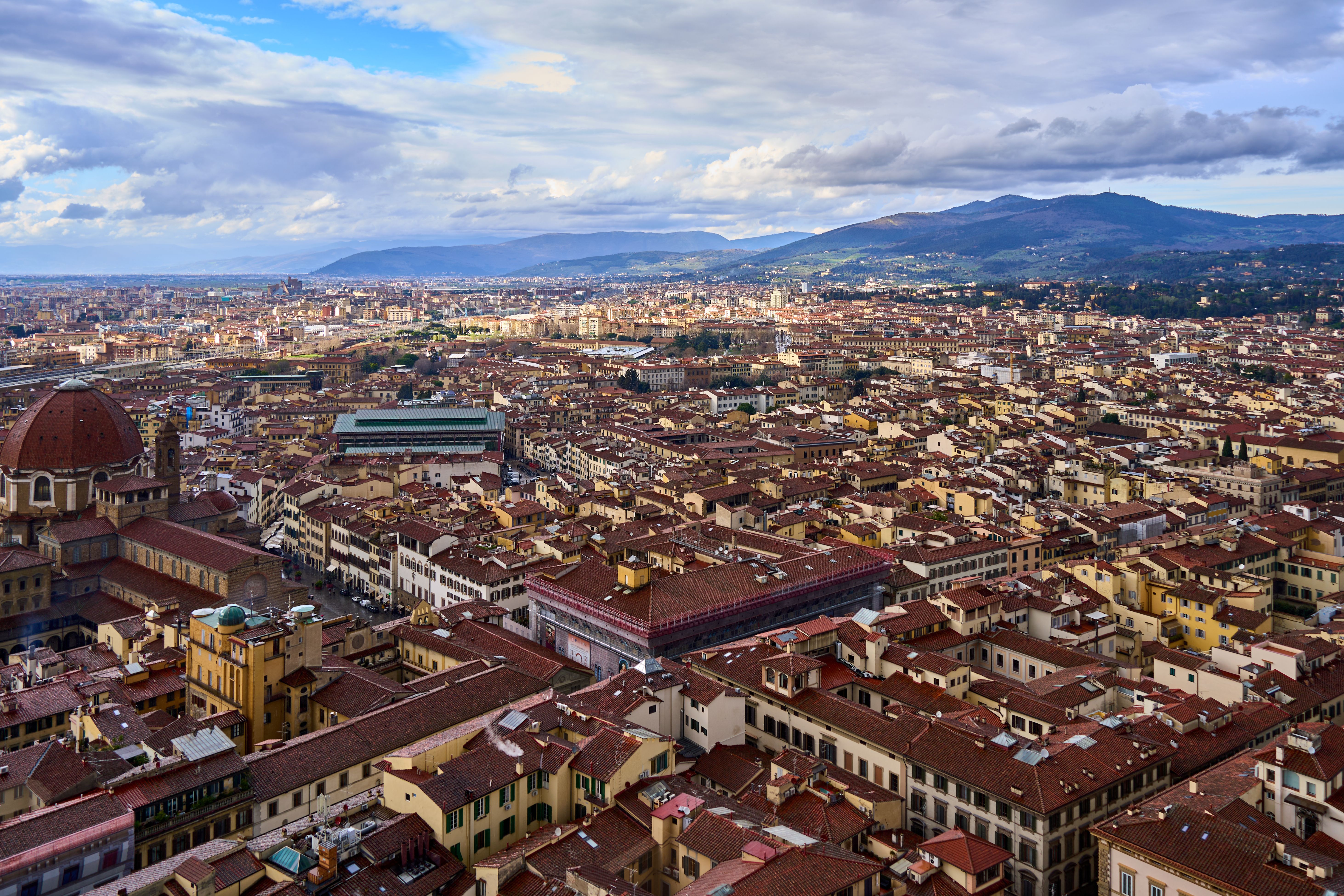 Aerial View of Florence's Historic Architecture · Free Stock Photo
