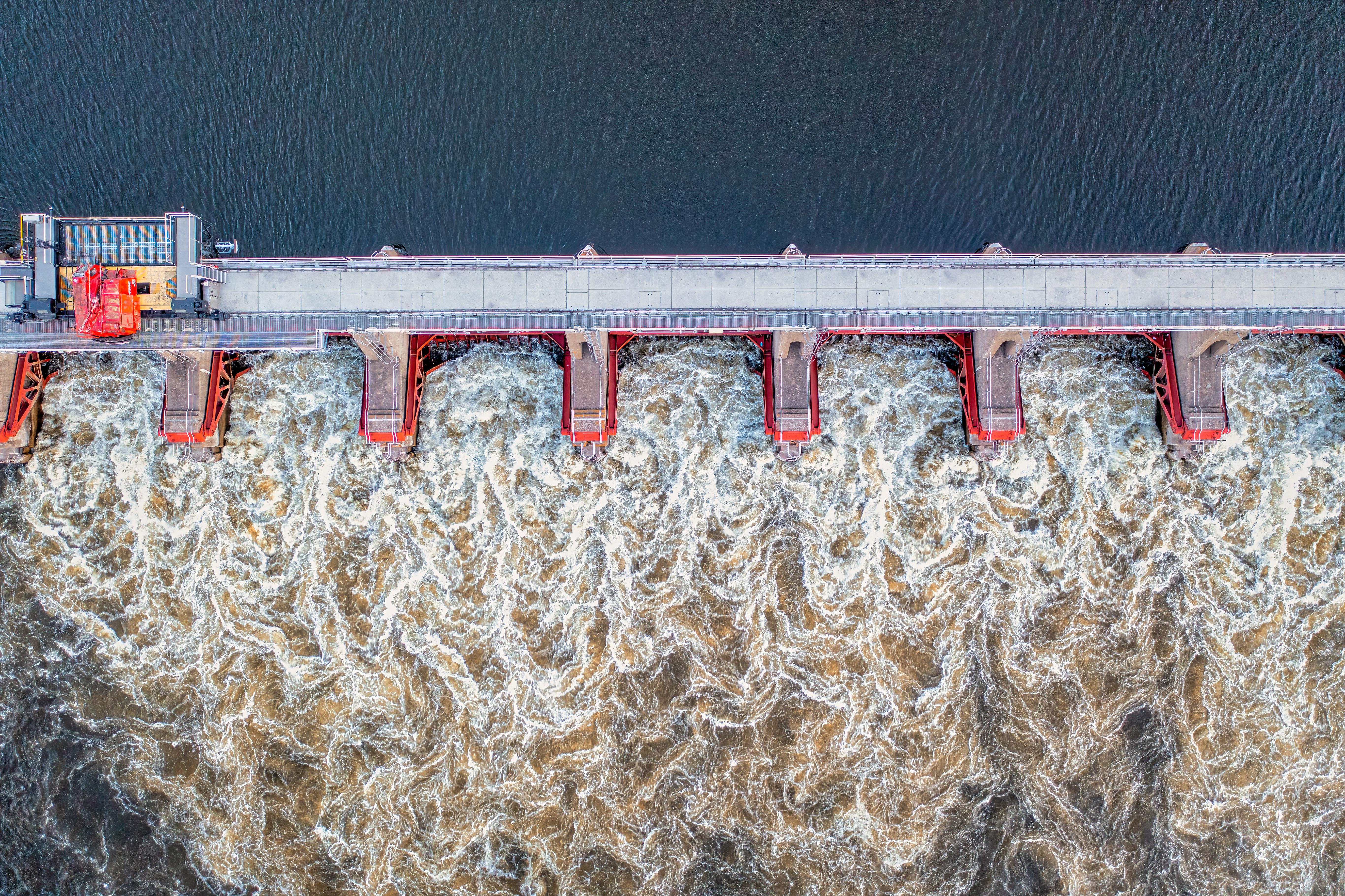 Aerial View of Water Dam in Alma, Wisconsin · Free Stock Photo