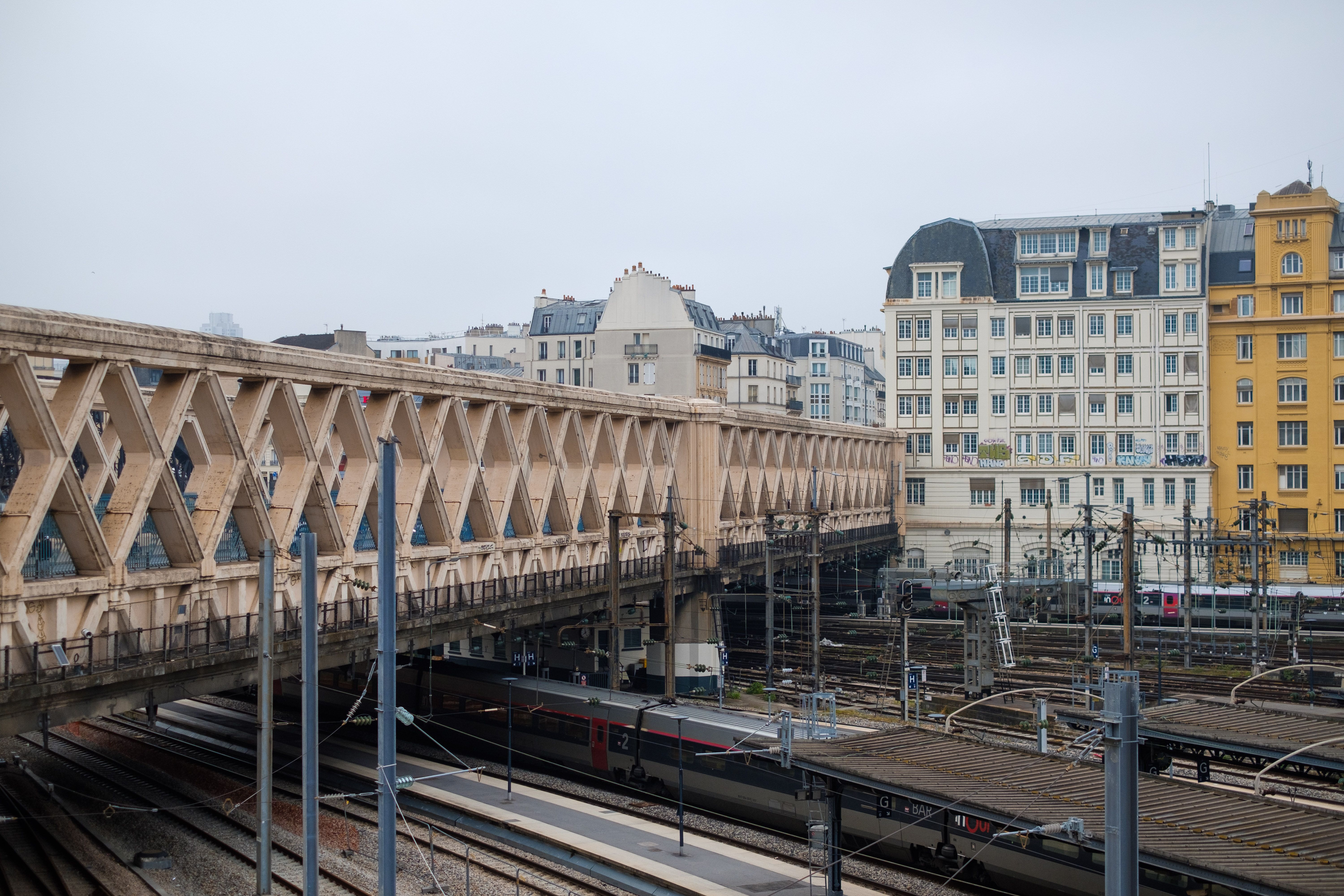 Parisian Train Station with Iconic Architecture · Free Stock Photo
