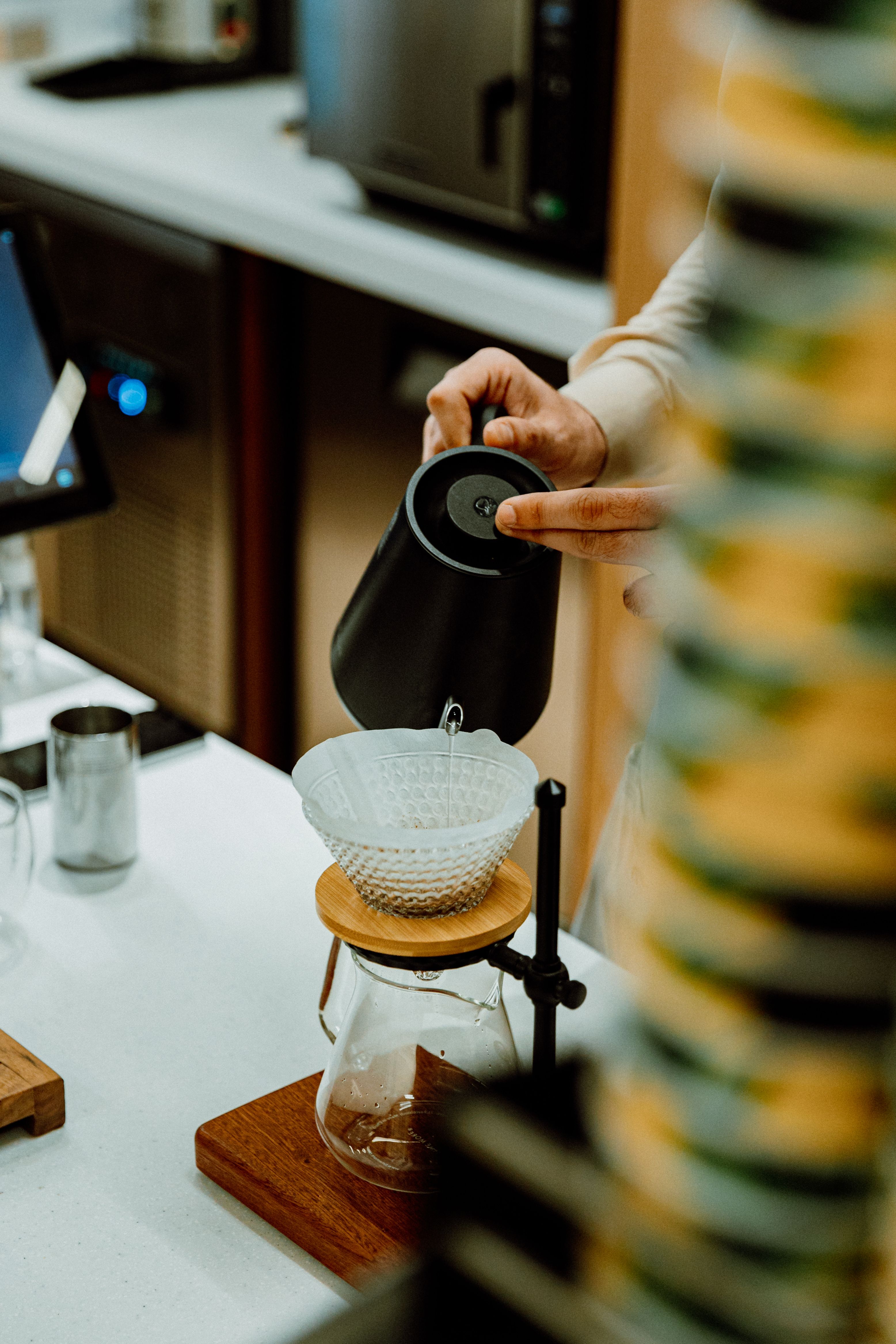 Pour Over Coffee Preparation in Baku Cafe · Free Stock Photo