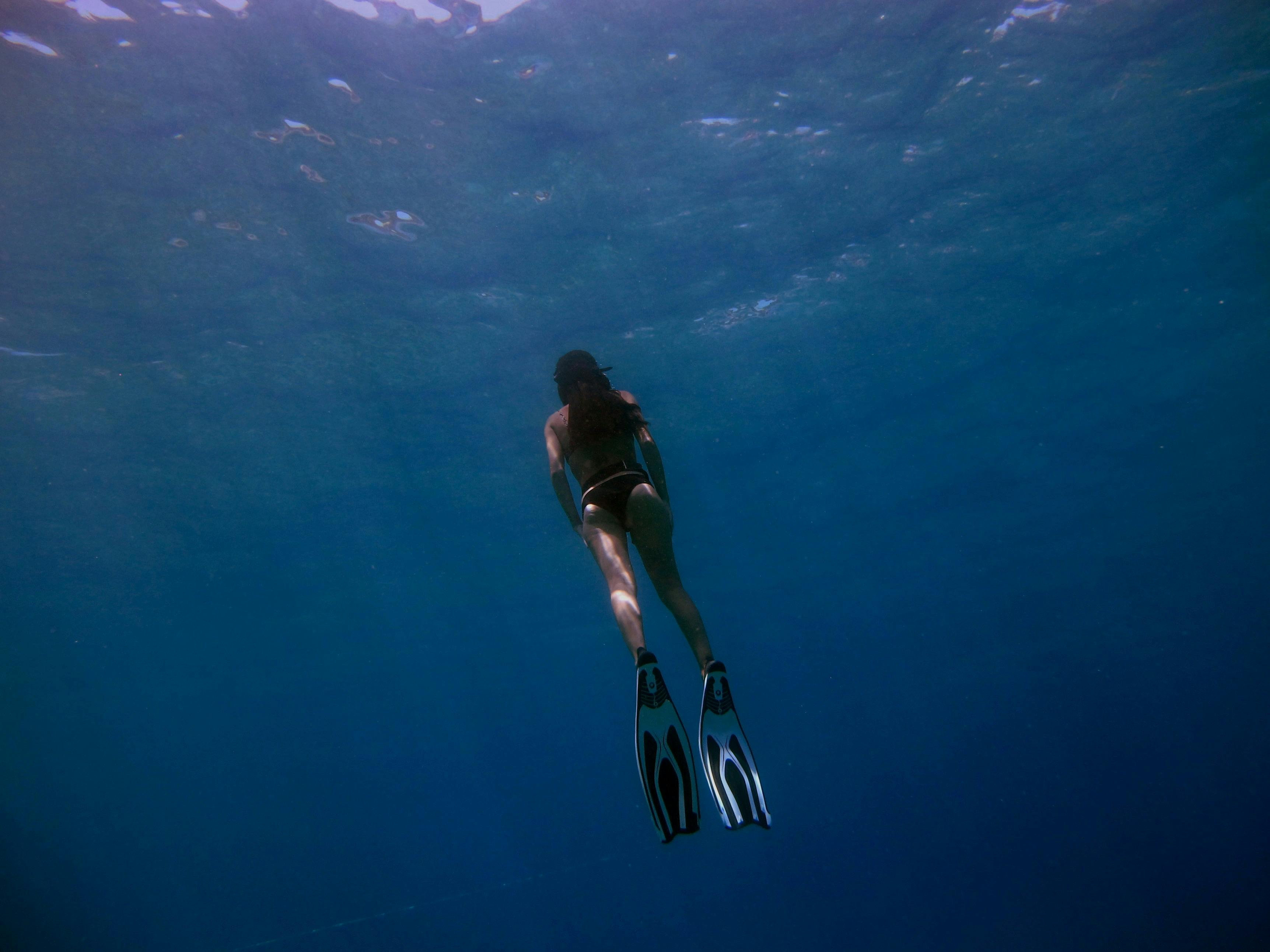 Underwater Snorkeling Adventure in Clear Blue Sea · Free Stock Photo